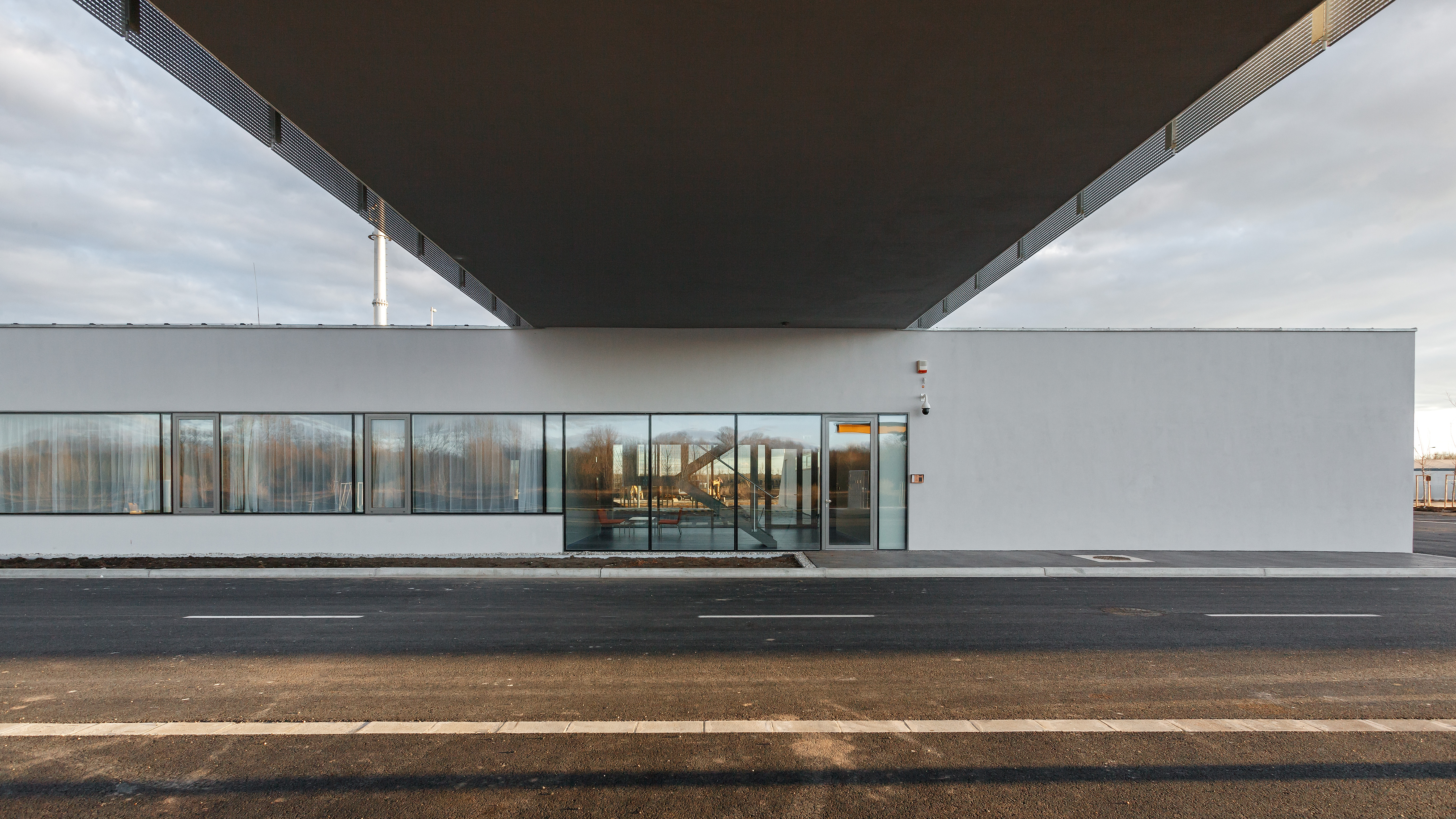 Gönyű port control building by sporaarchitects - Architizer