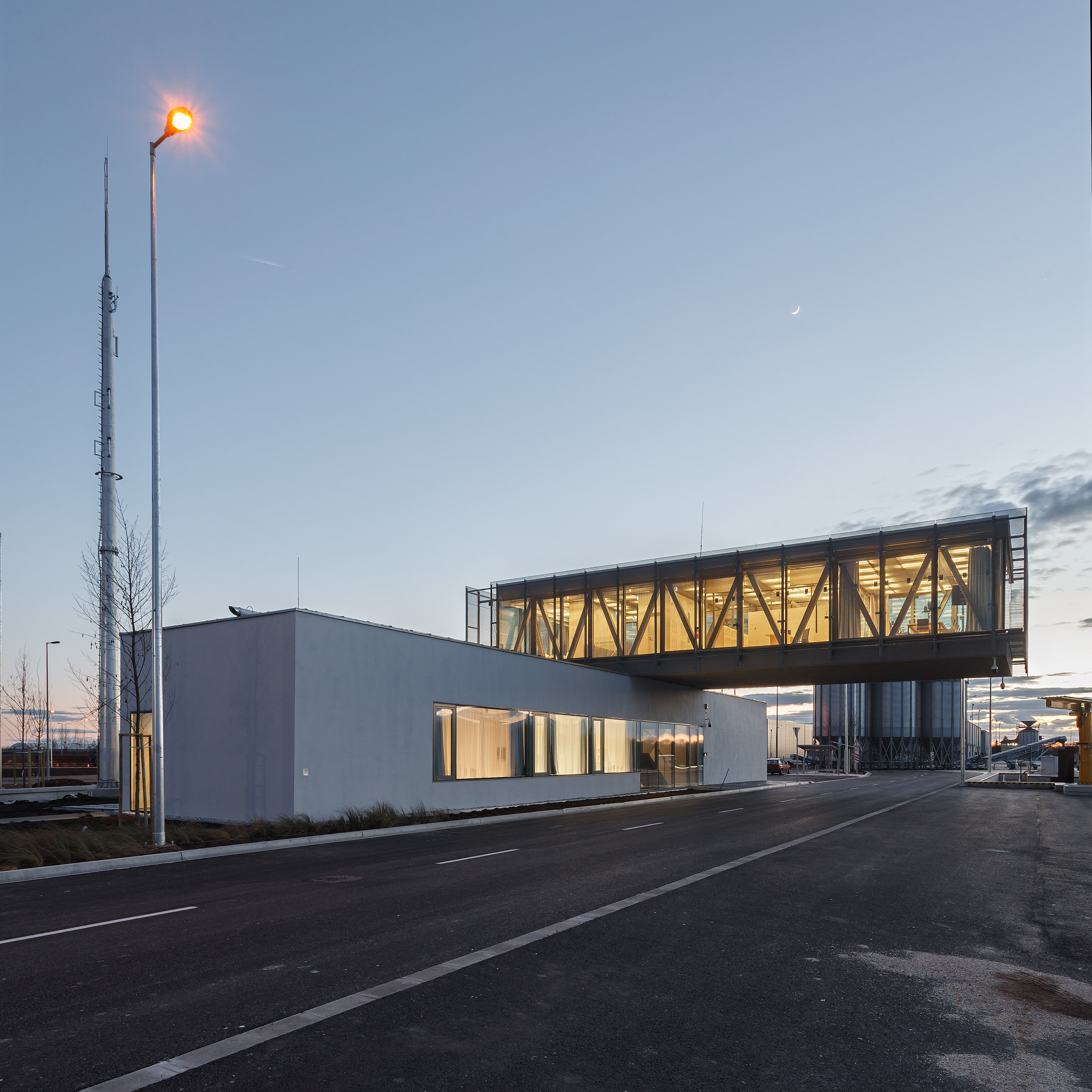 Gönyű port control building by sporaarchitects - Architizer