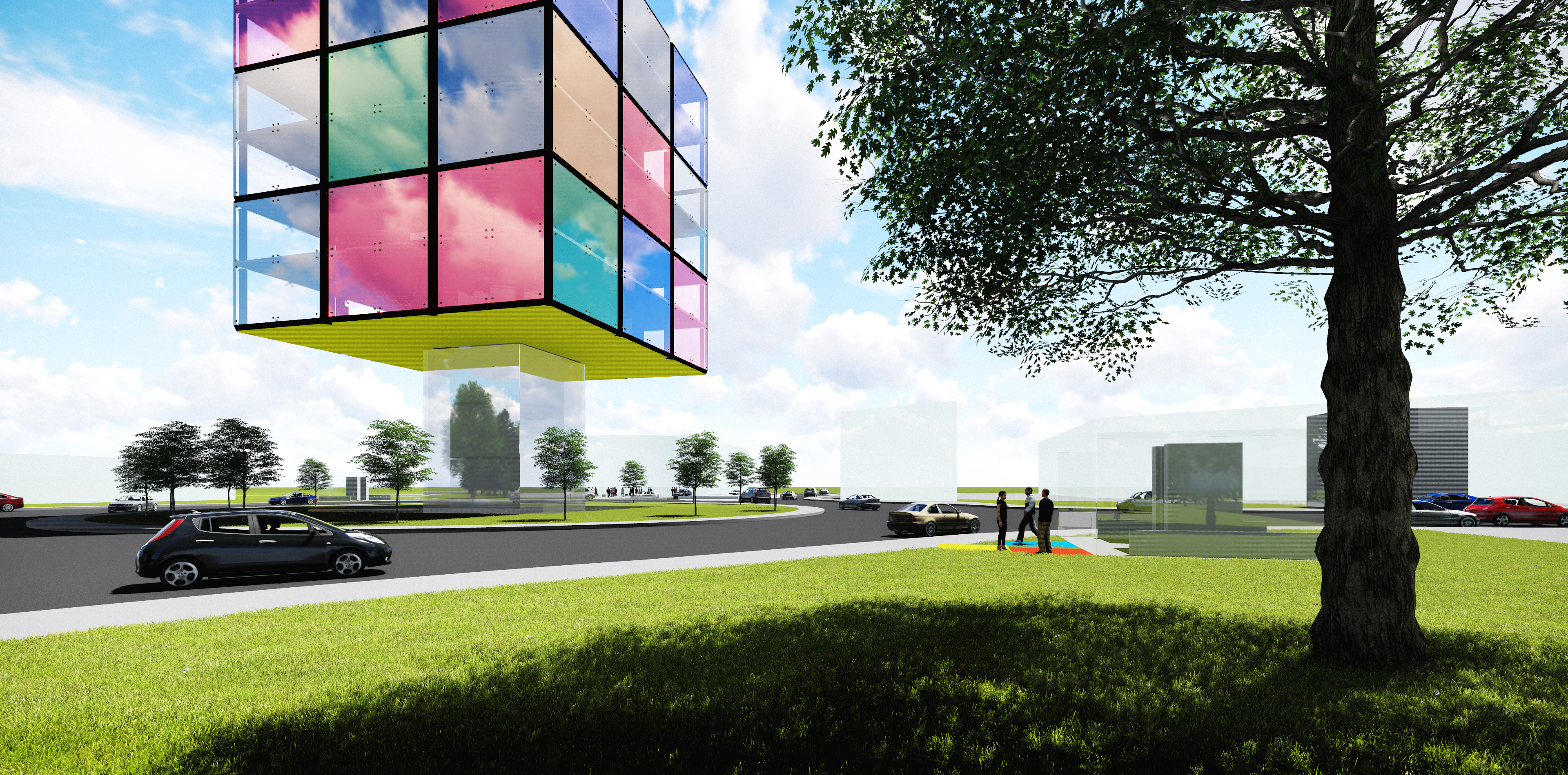 Experimental office building RUBIK-cube by Vertex Studio - Architizer
