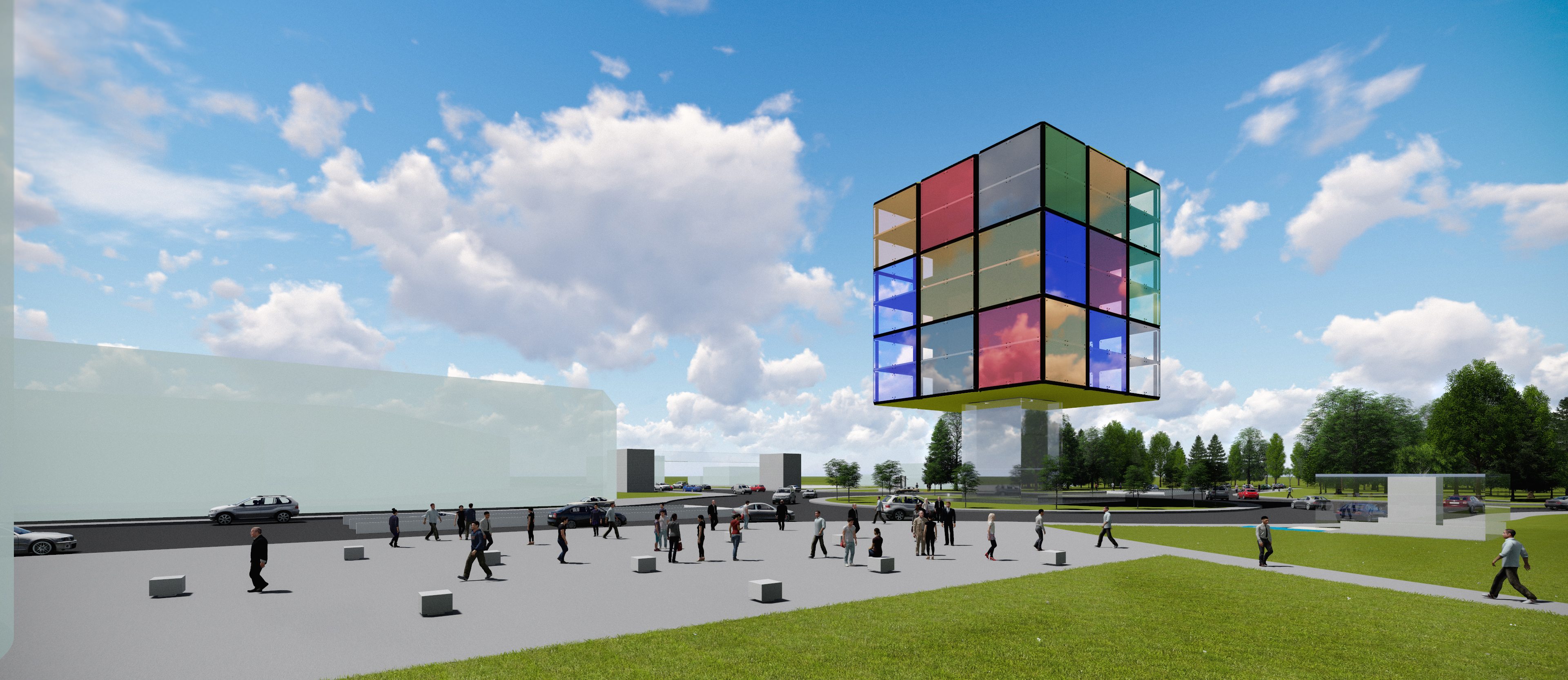 Experimental office building RUBIK-cube - Architizer