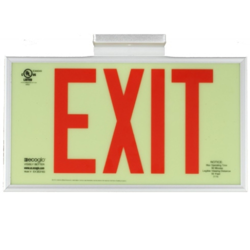 EX Standard Photo-luminescent Exit Signs from Ecoglo US - Architizer