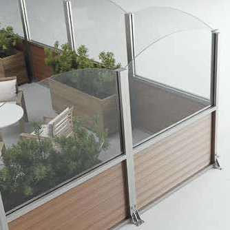 FLEX™ Railing - Glass Windscreen System from VIVA Railings - Architizer