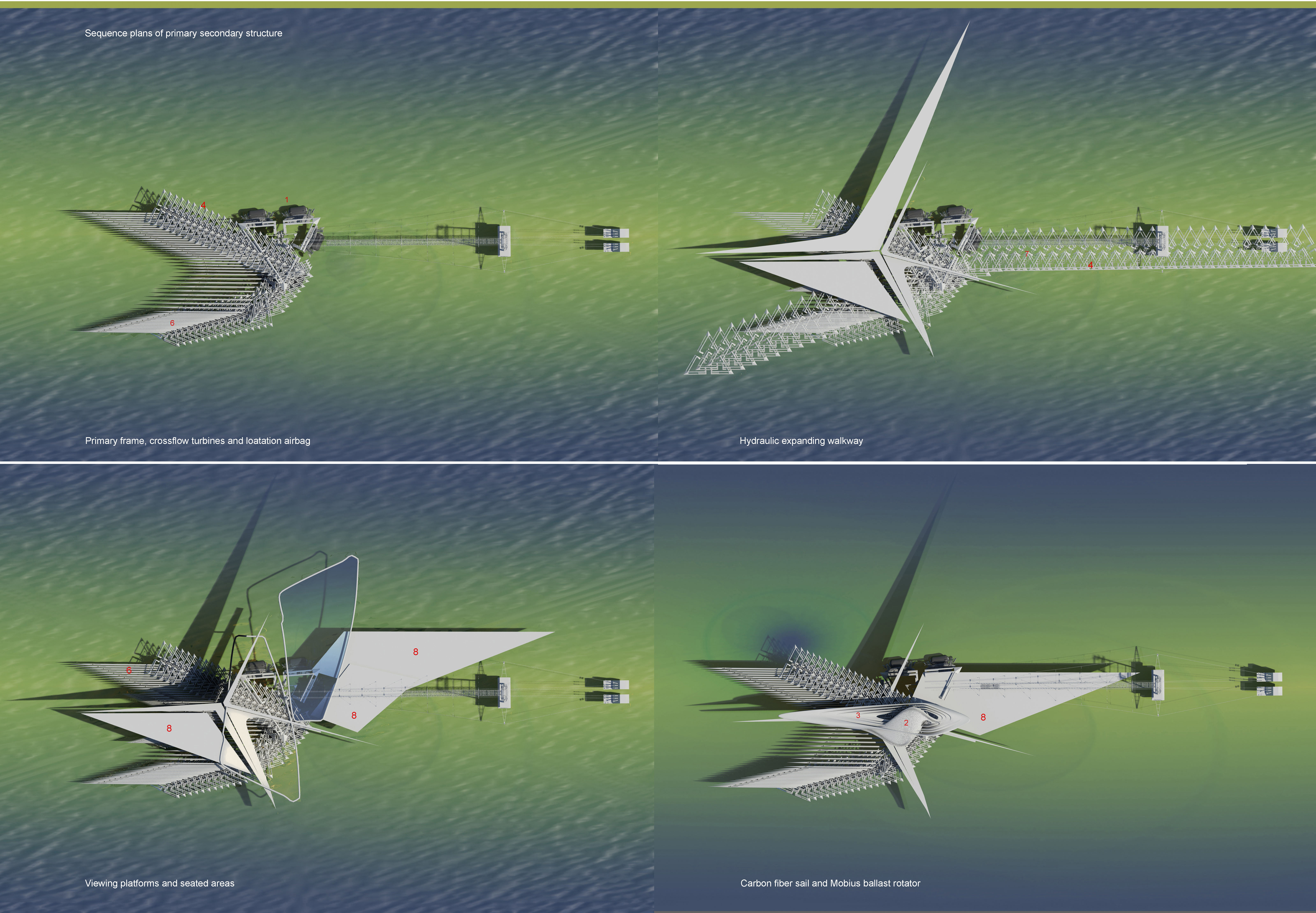 Revolving Sail Bridge by Margot Krasojevic Architecture - Architizer