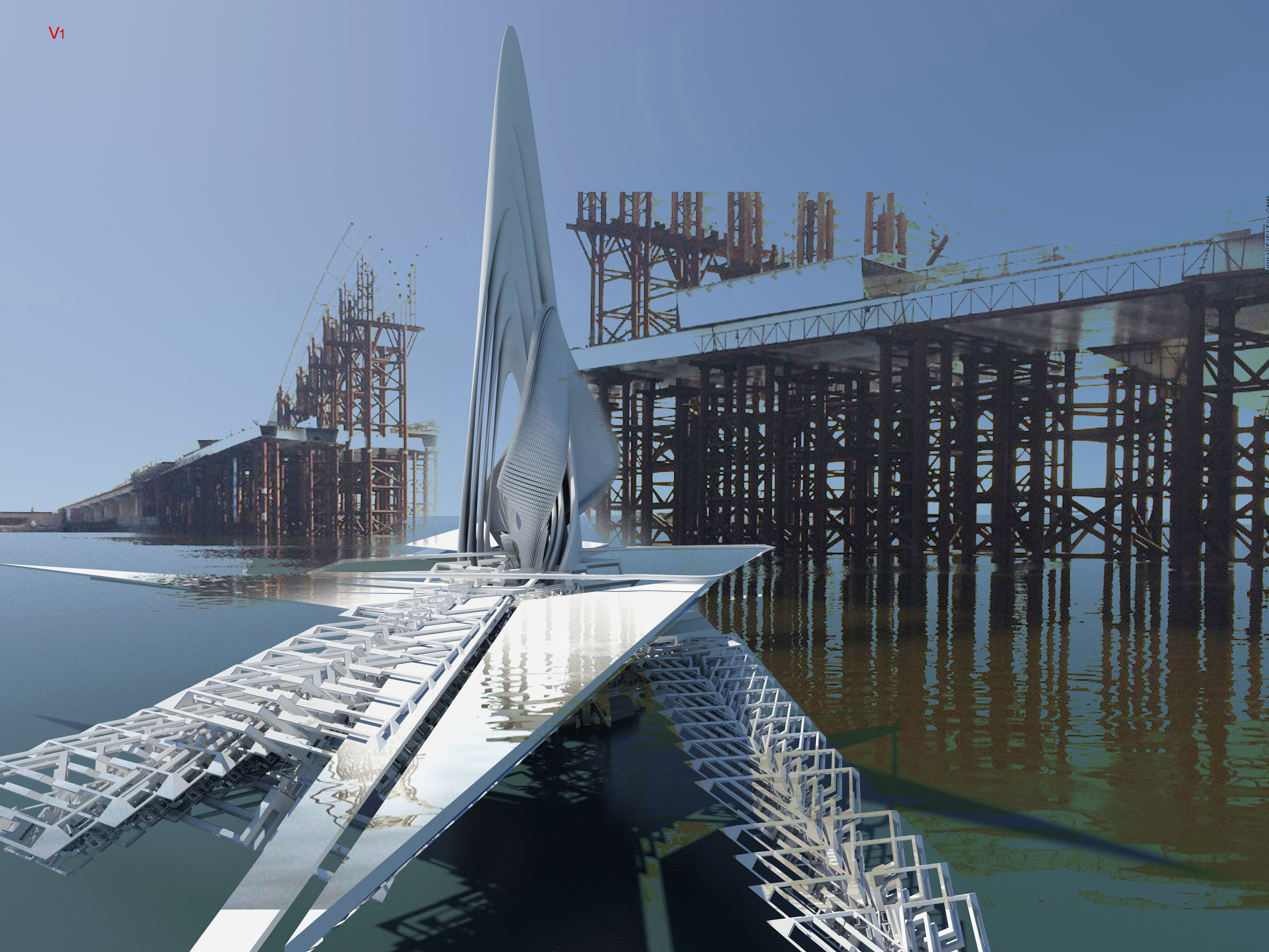Revolving Sail Bridge by Margot Krasojevic Architecture - Architizer