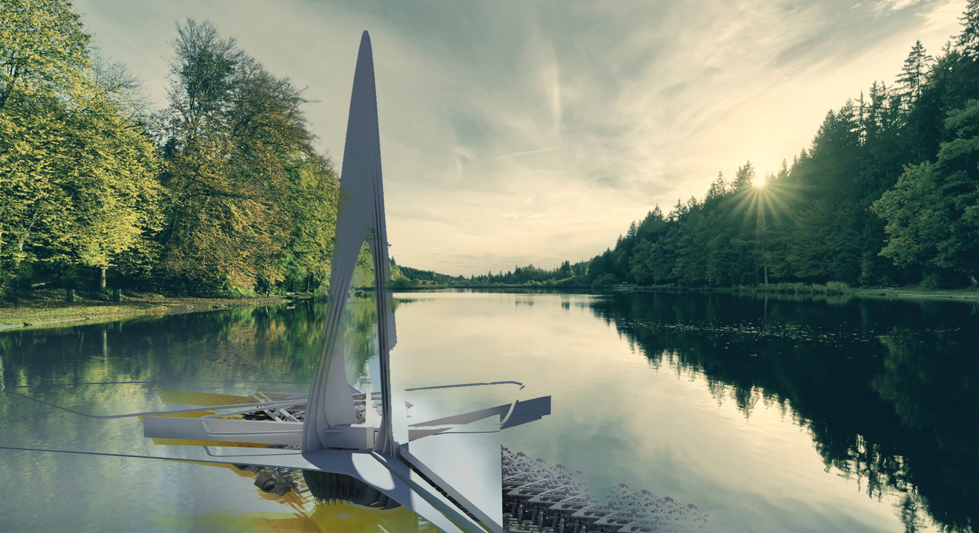 Revolving Sail Bridge by Margot Krasojevic Architecture - Architizer