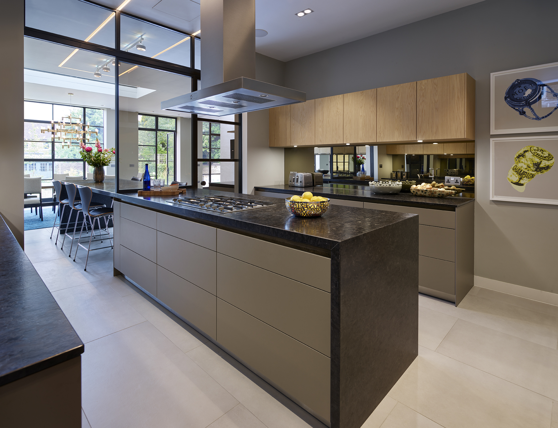 Glass box extension on thatched cottage: Kitchen Architecture's ...