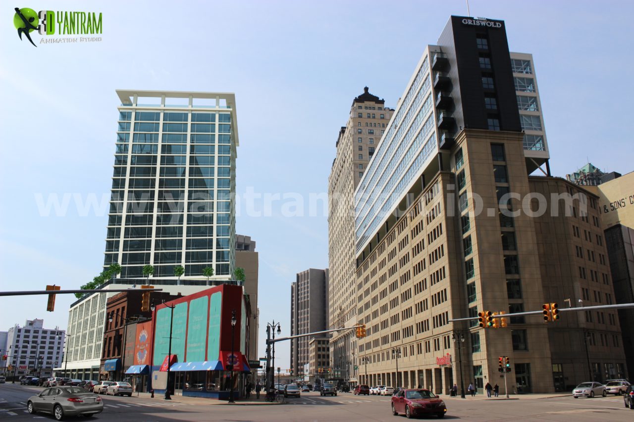 Commercial High-Rise building Rendering Ideas by Yantram Architectural ...