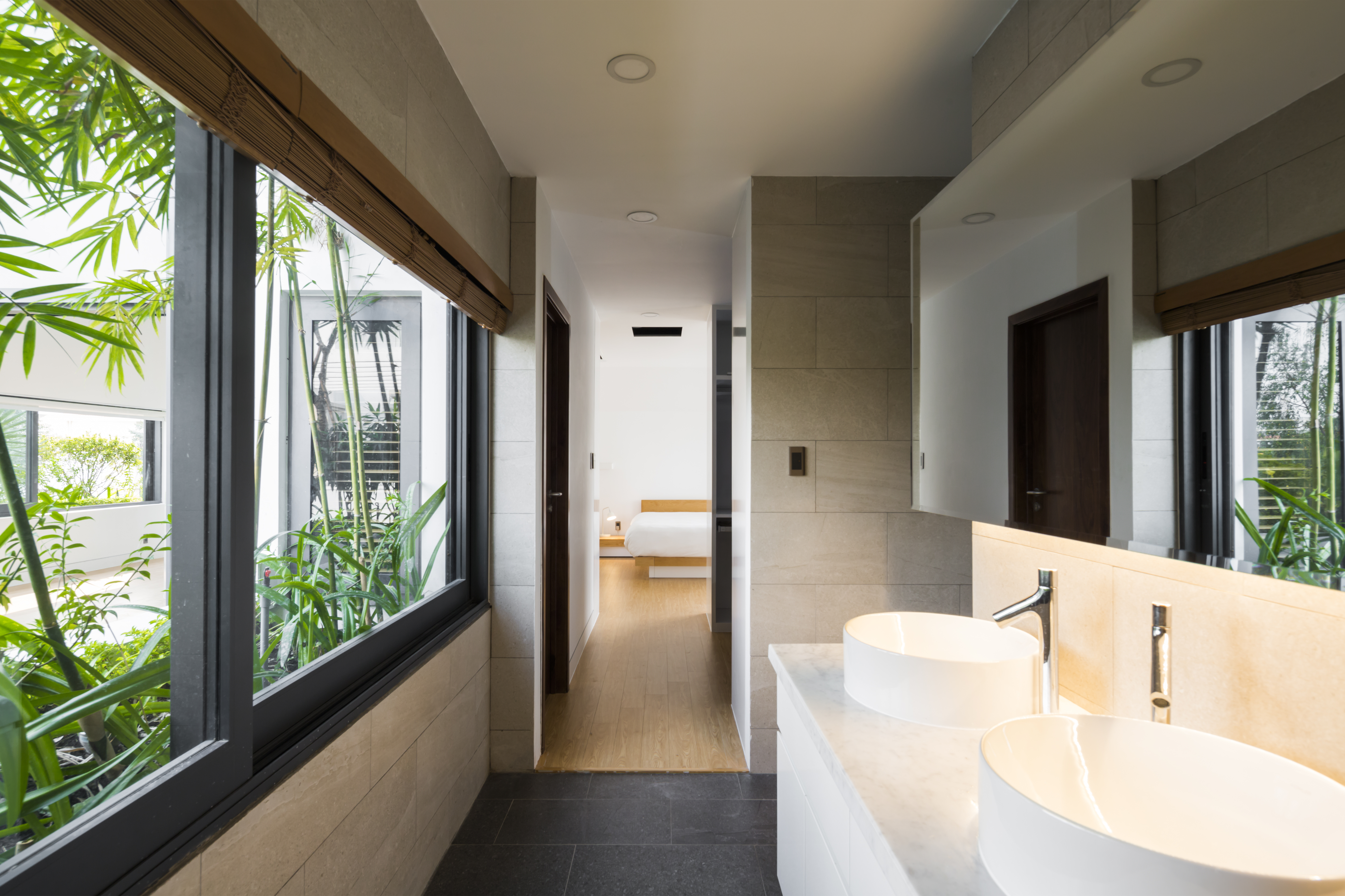 WHITE CUBE HOUSE WITH A SLATE TILES ROOF by MM++ Architects / MIMYA ...