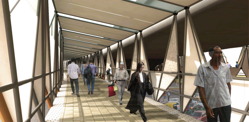 The Pedestrian Skywalk by Chaukor Studio - Architizer