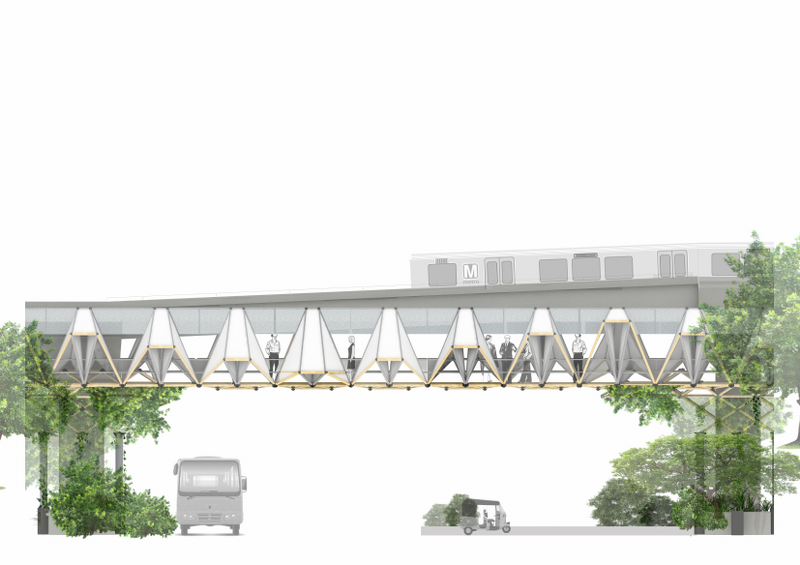 The Pedestrian Skywalk by Chaukor Studio - Architizer