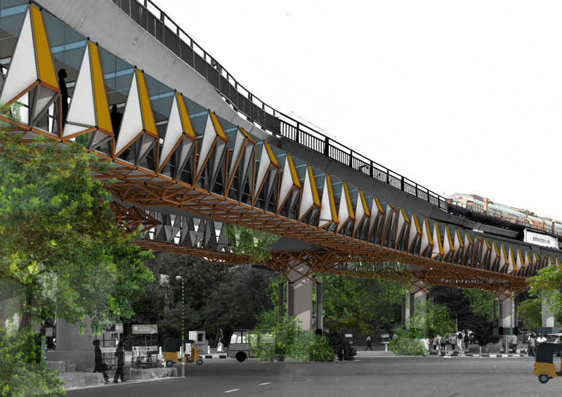 The Pedestrian Skywalk by Chaukor Studio - Architizer