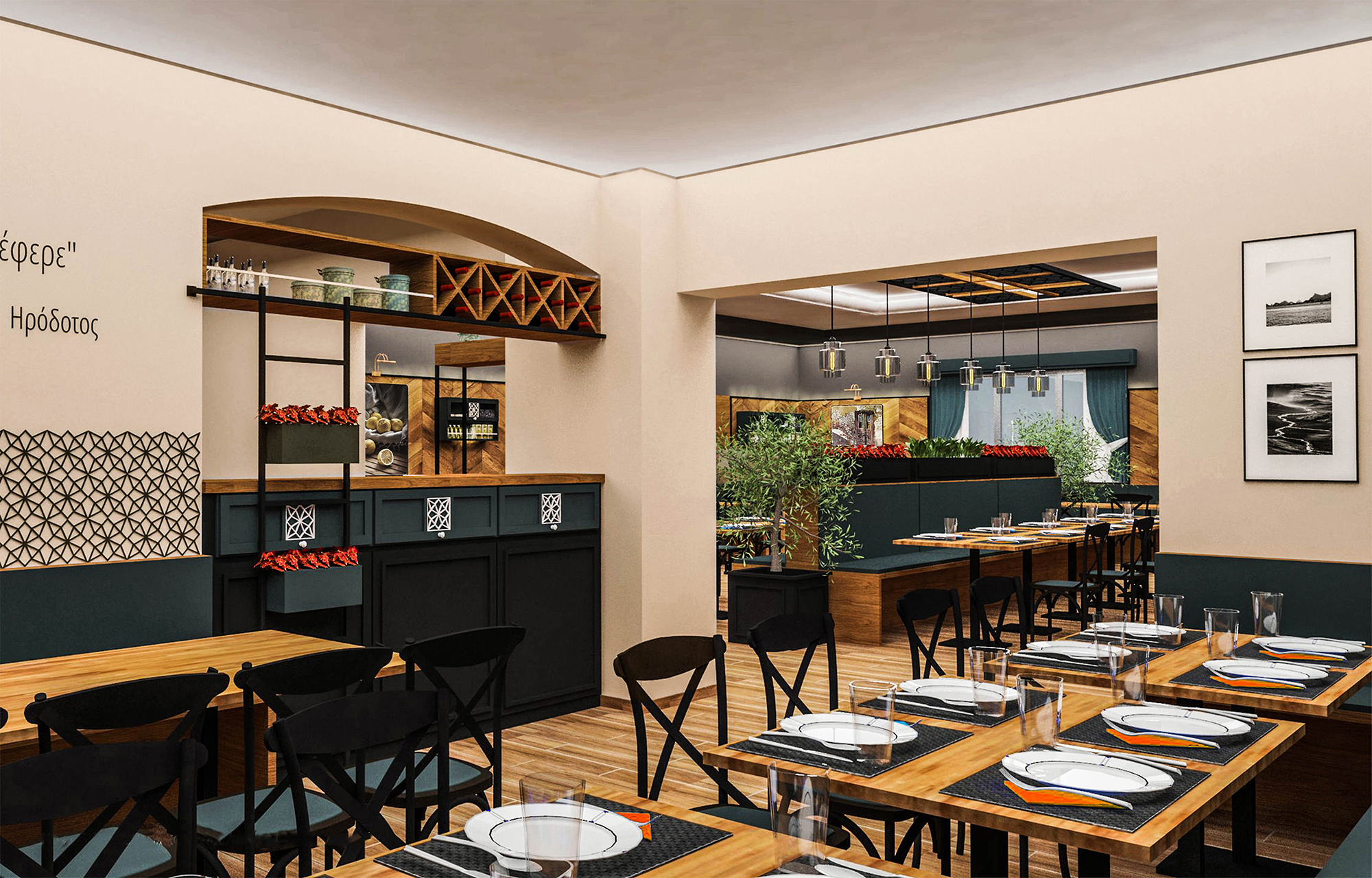 Greek Restaurant in Munich by Lab4 Architects - Architizer