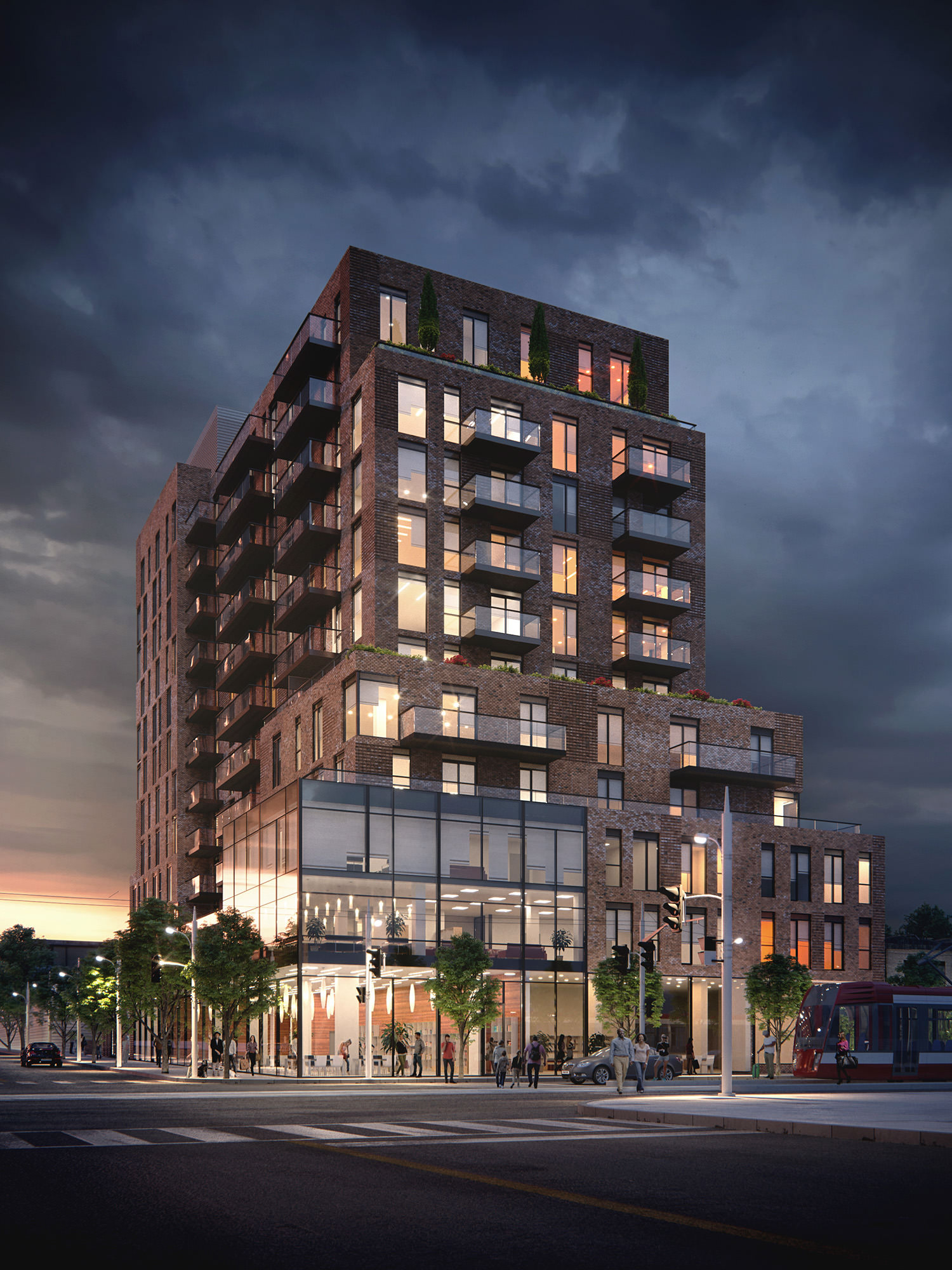 Visualization of Residential Brick Building in Toronto by Lunas ...