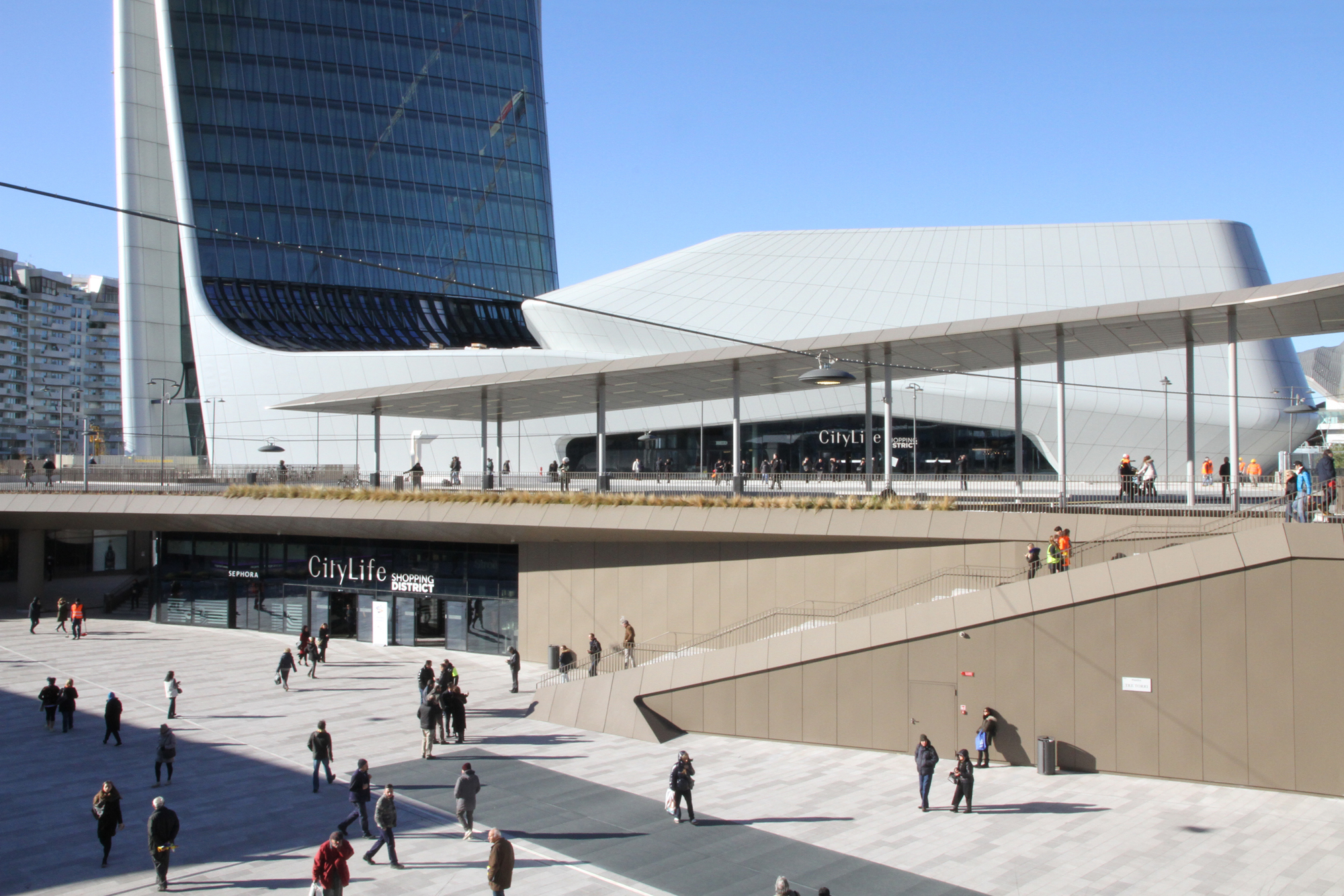 CityLife Milan Piazza Tre Torri Retail and Plaza by One Works - Architizer