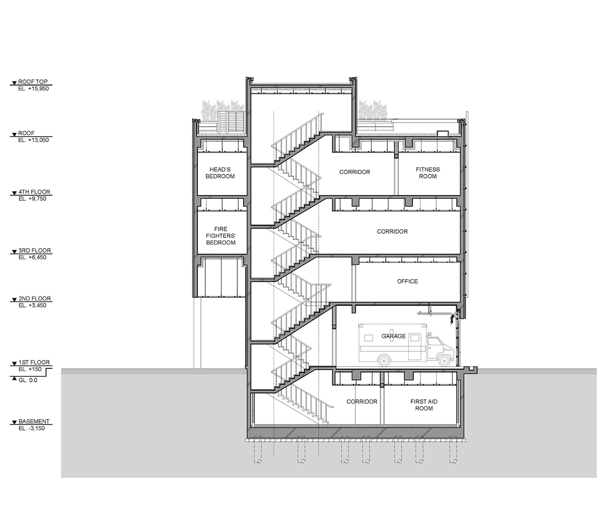 Myeonmok Fire Station by Yong Ju Lee Architecture - Architizer