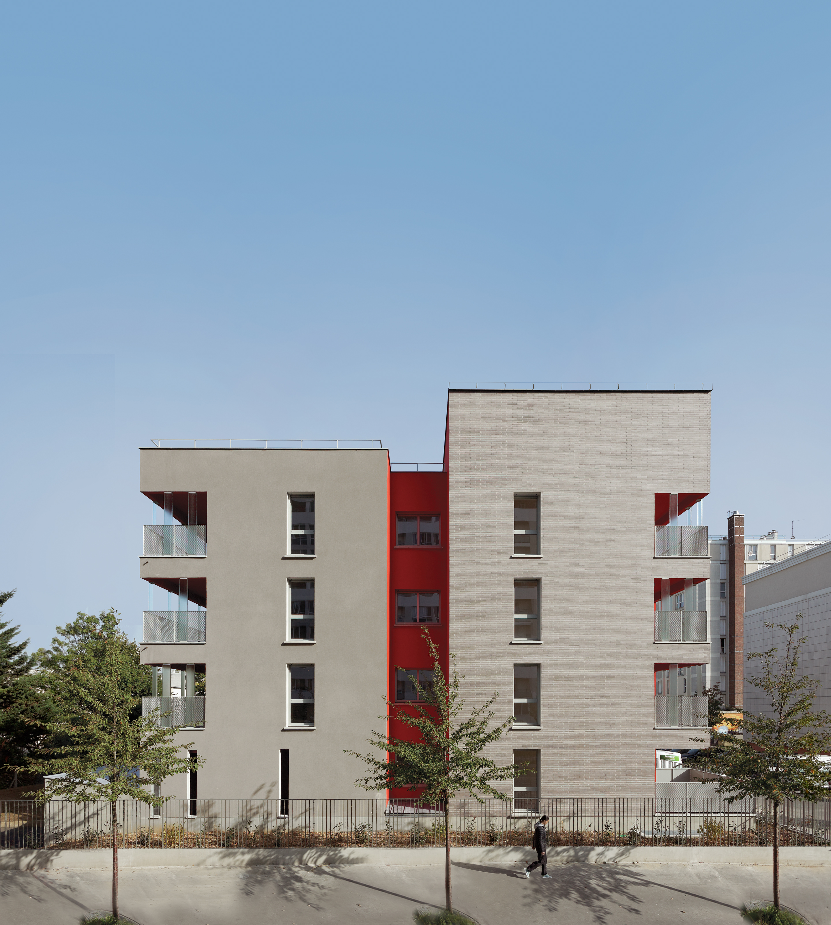 55 housing in Villeneuve-la-Garenne by Benjamin Fleury Architecte ...