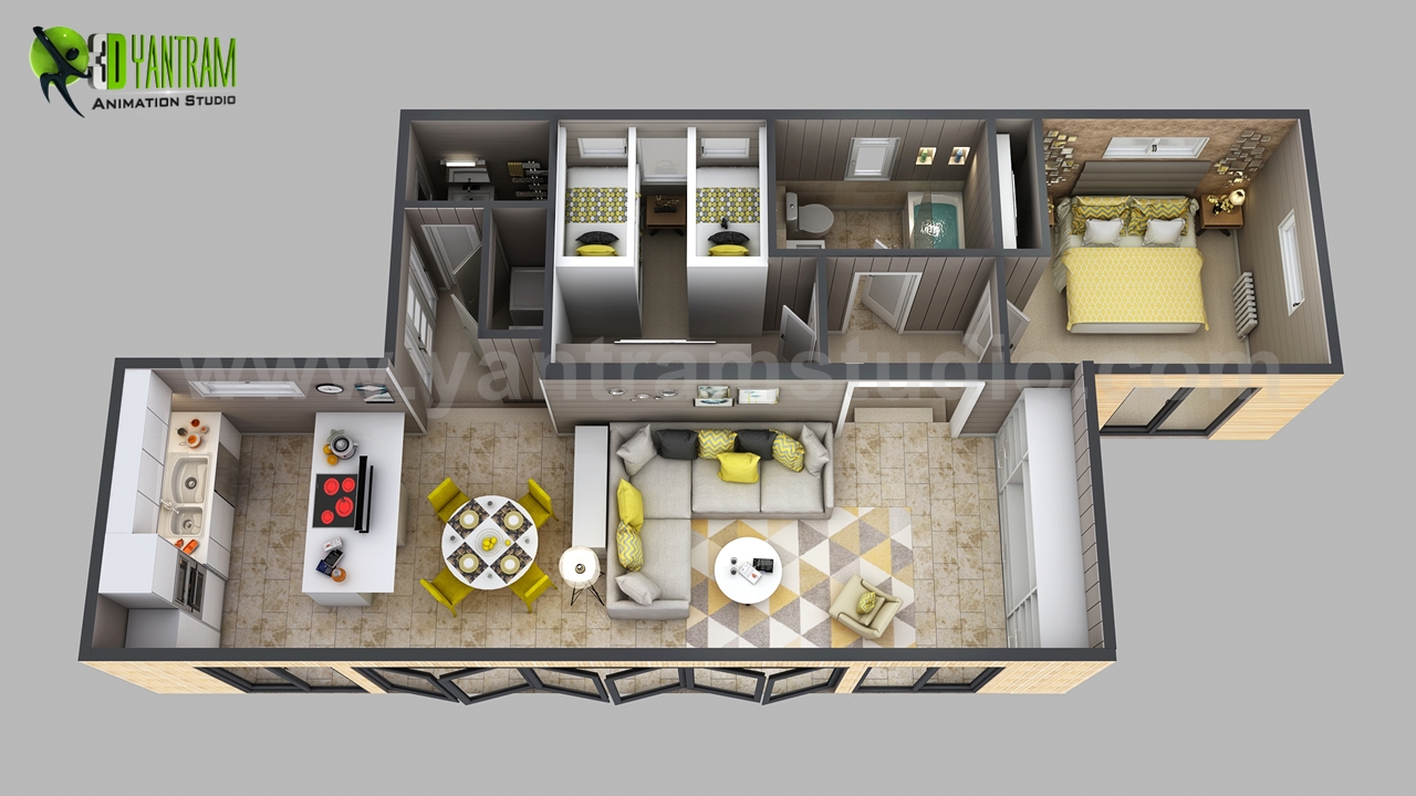 3d House Floor plan Designs, ideas, Images By Yantram 3d animation ...