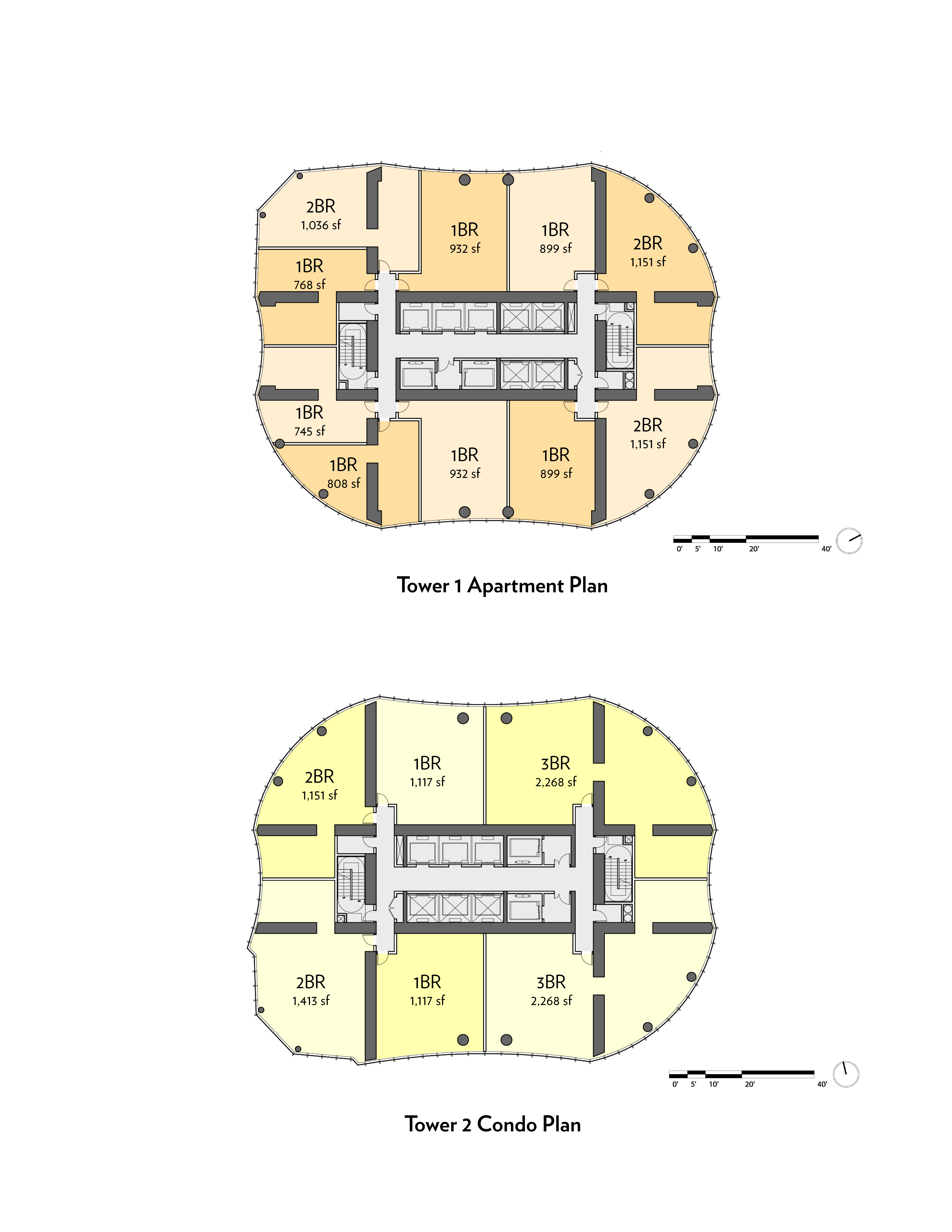 Lakeside Residential Towers by Adrian Smith + Gordon Gill Architecture ...