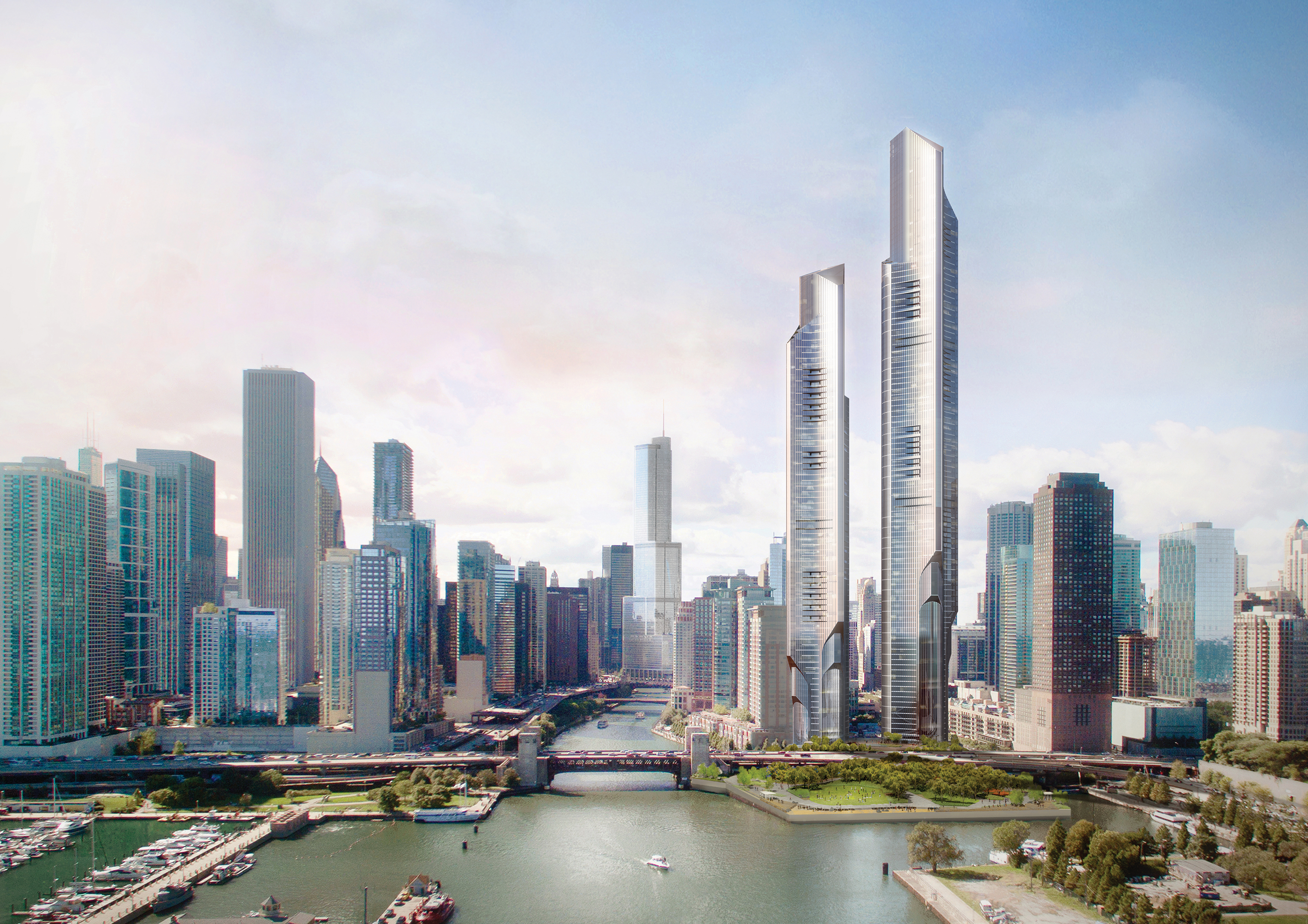Lakeside Residential Towers by Adrian Smith + Gordon Gill Architecture ...