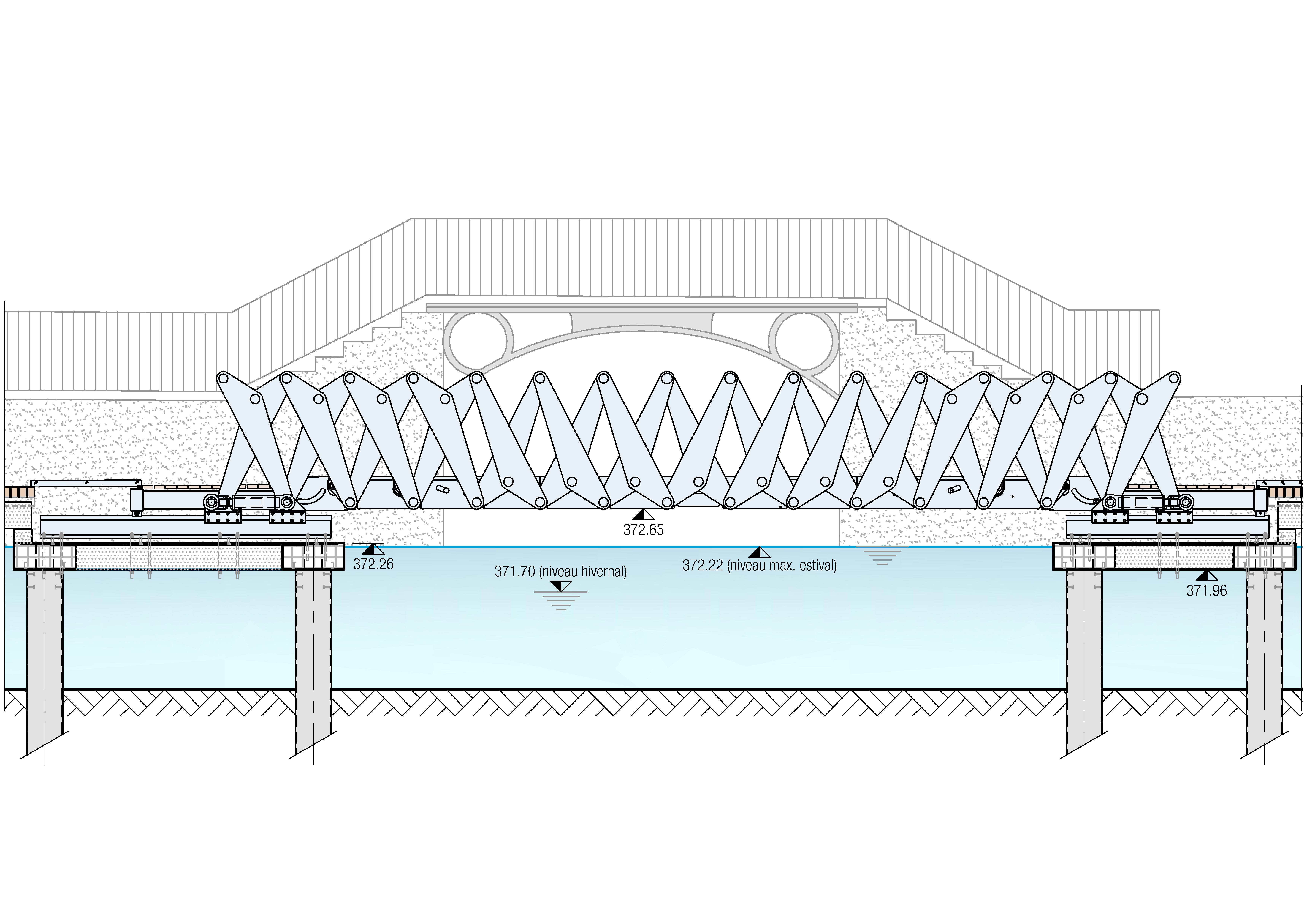 Mobile walkway of Geneva's Jet d'Eau by INGENI - Architizer