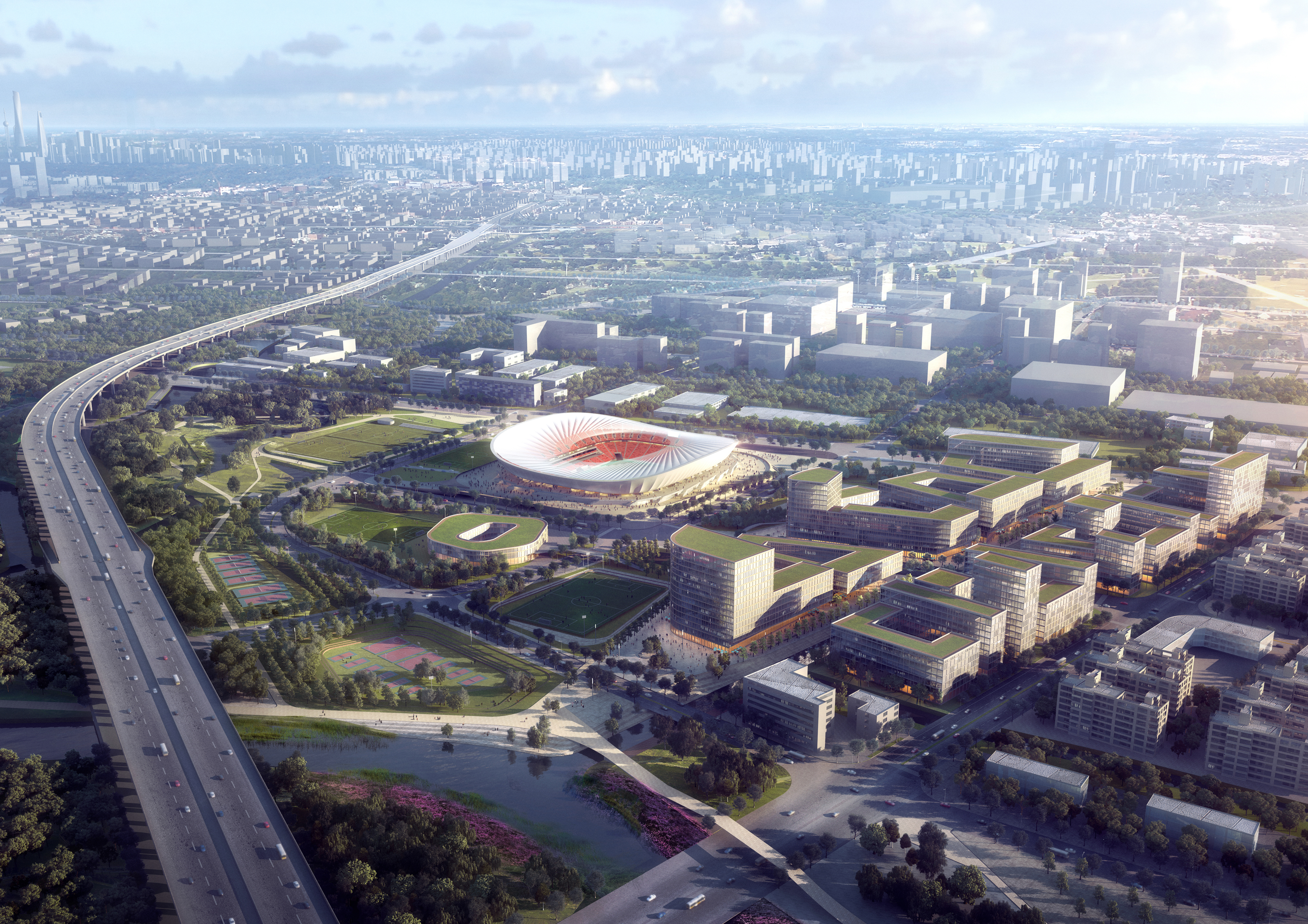 Shanghai Pu Dong Football Stadium by Gerber Architekten - Architizer