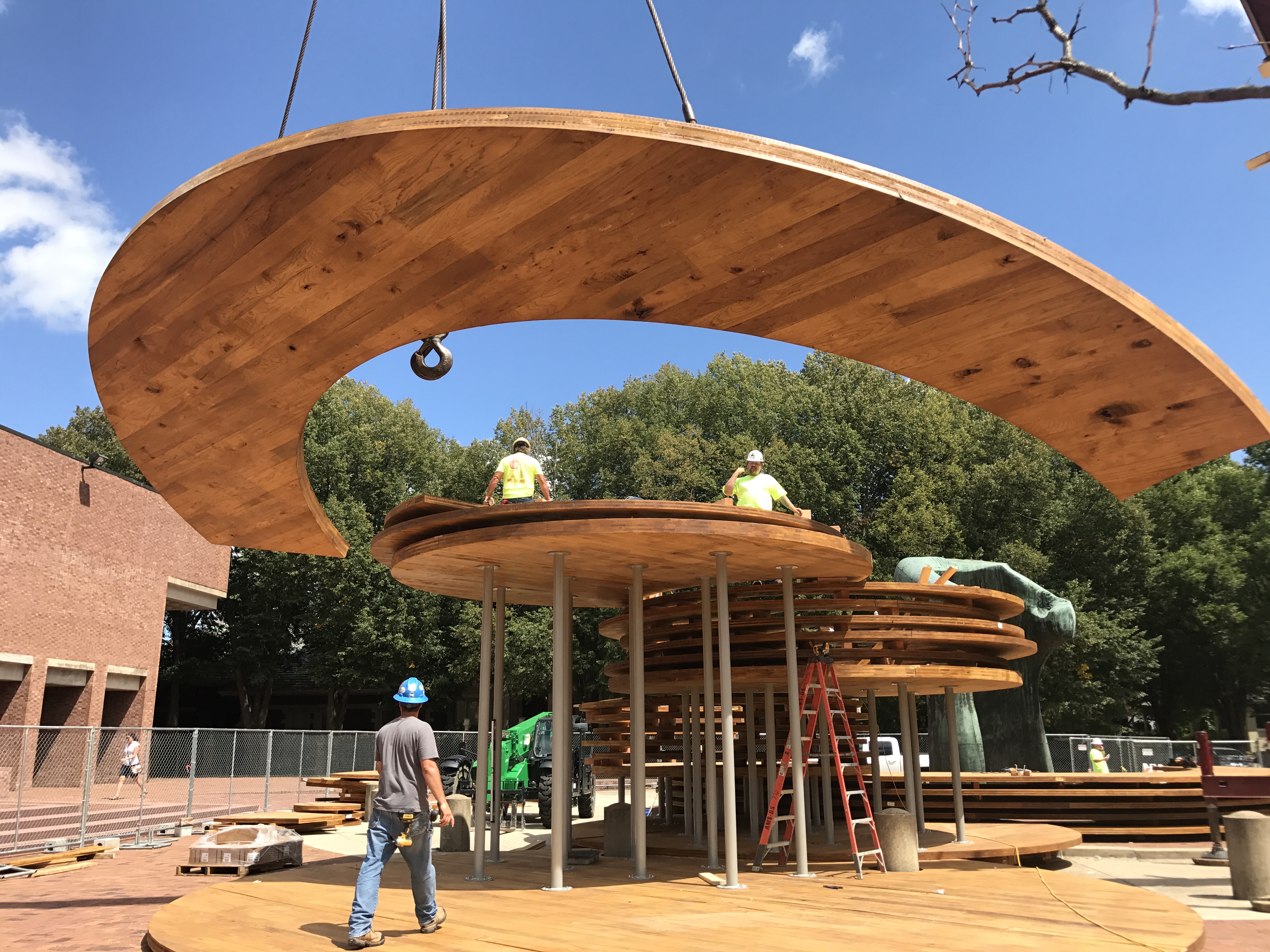 Conversation Plinth: Indiana Hardwood CLT project by ikd - Architizer