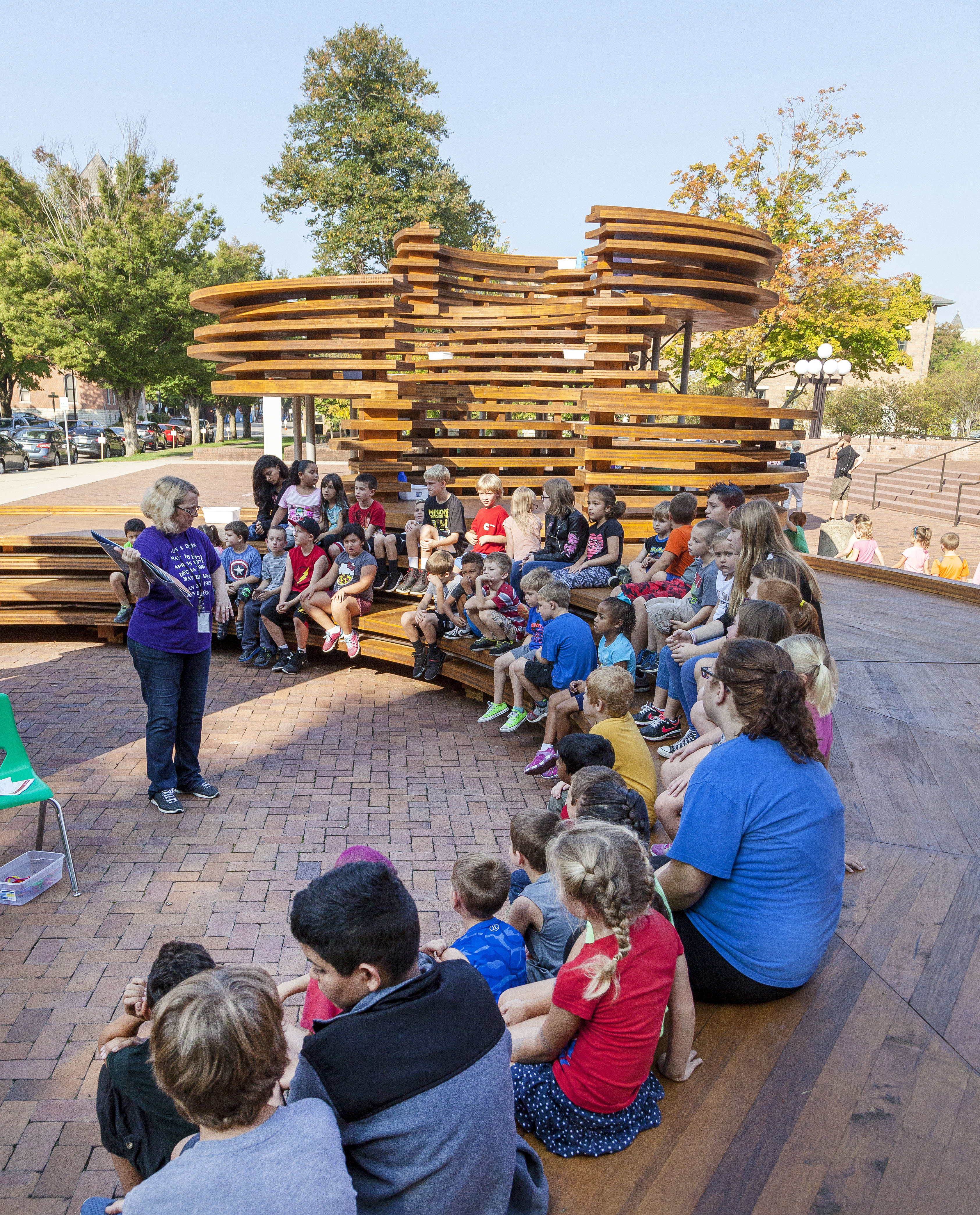 Conversation Plinth: Indiana Hardwood CLT project by ikd - Architizer