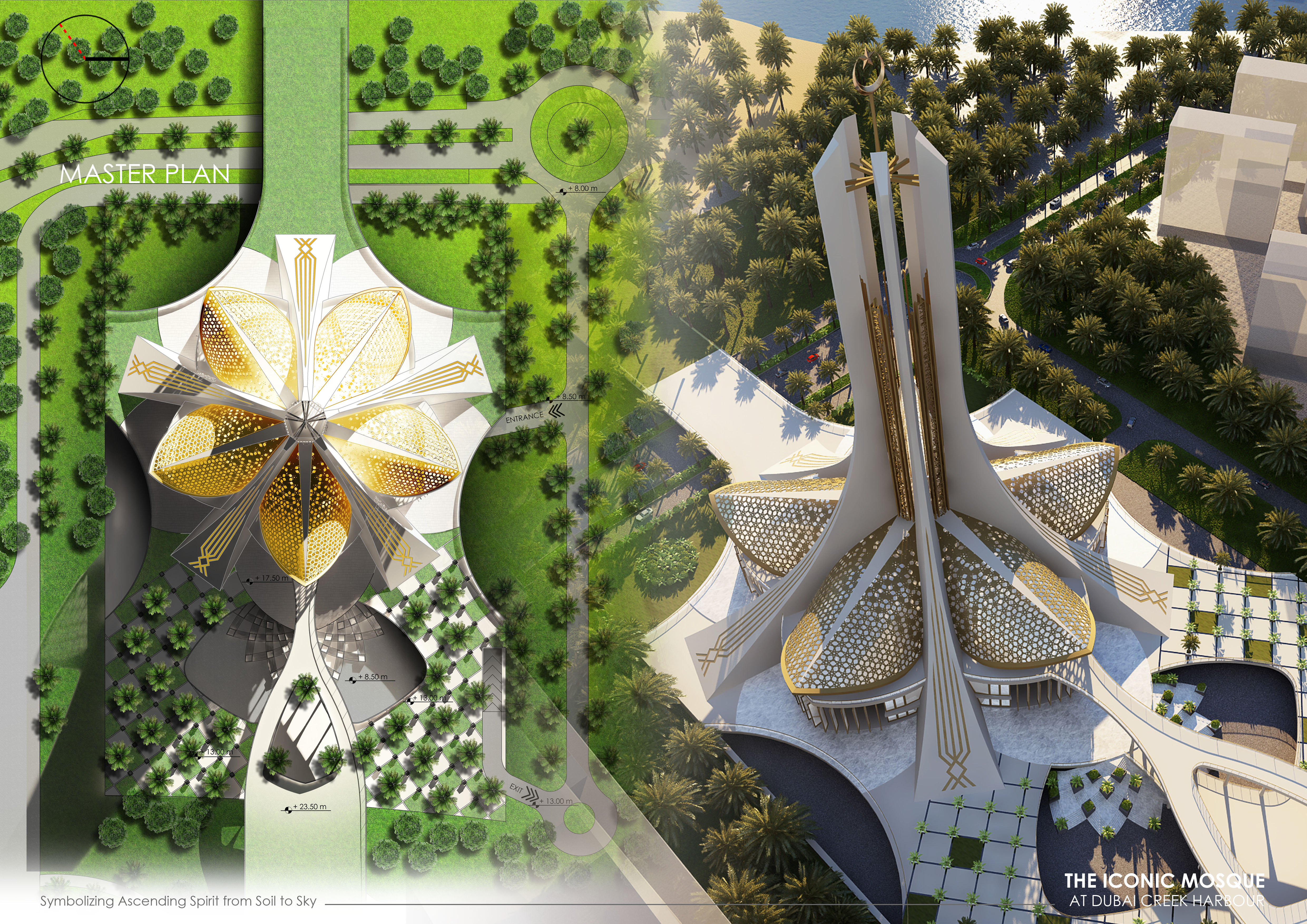 Iconic Mosque at Dubai Creek Harbor by OS2 Architects - Architizer