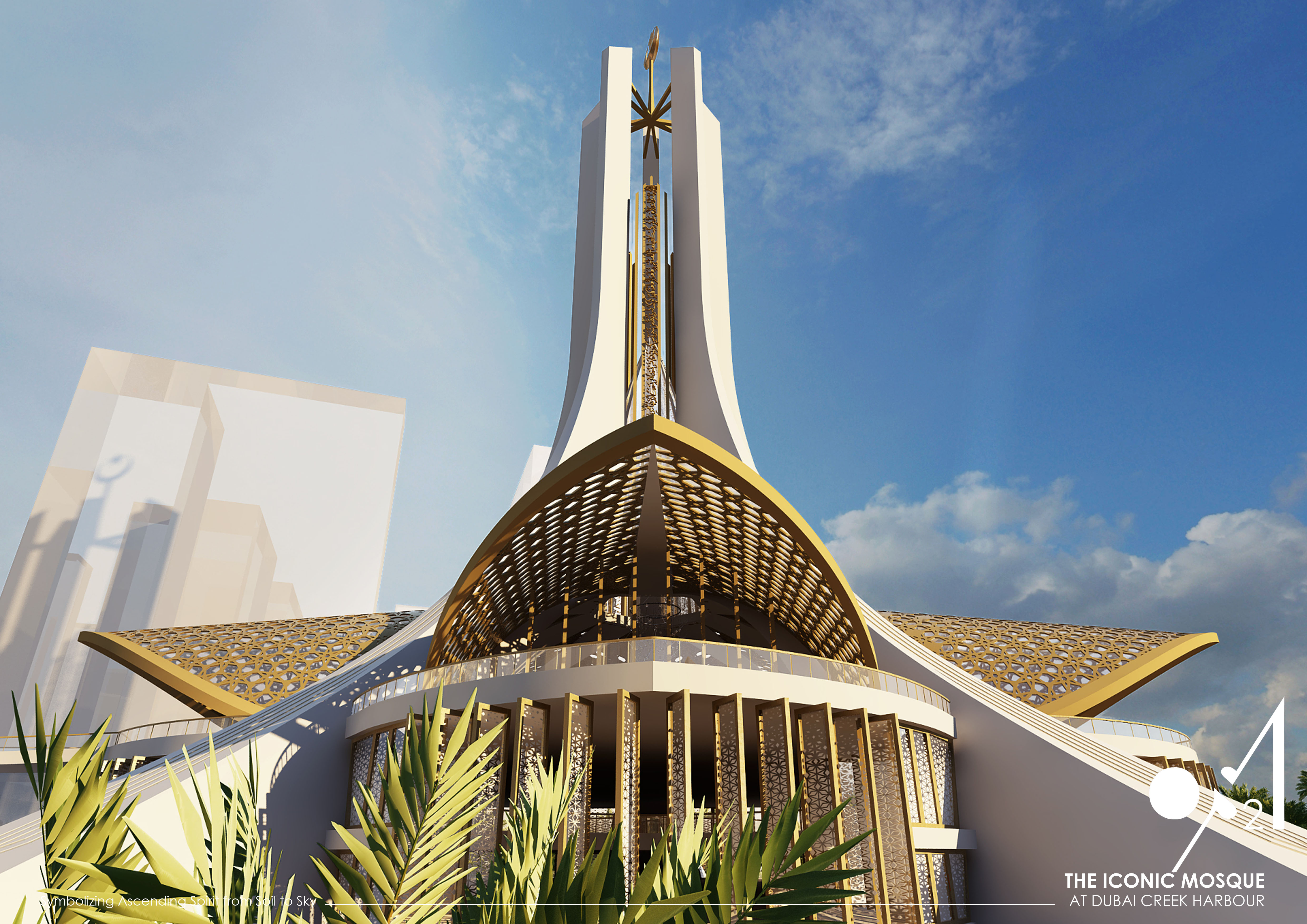 Iconic Mosque at Dubai Creek Harbor by OS2 Architects - Architizer