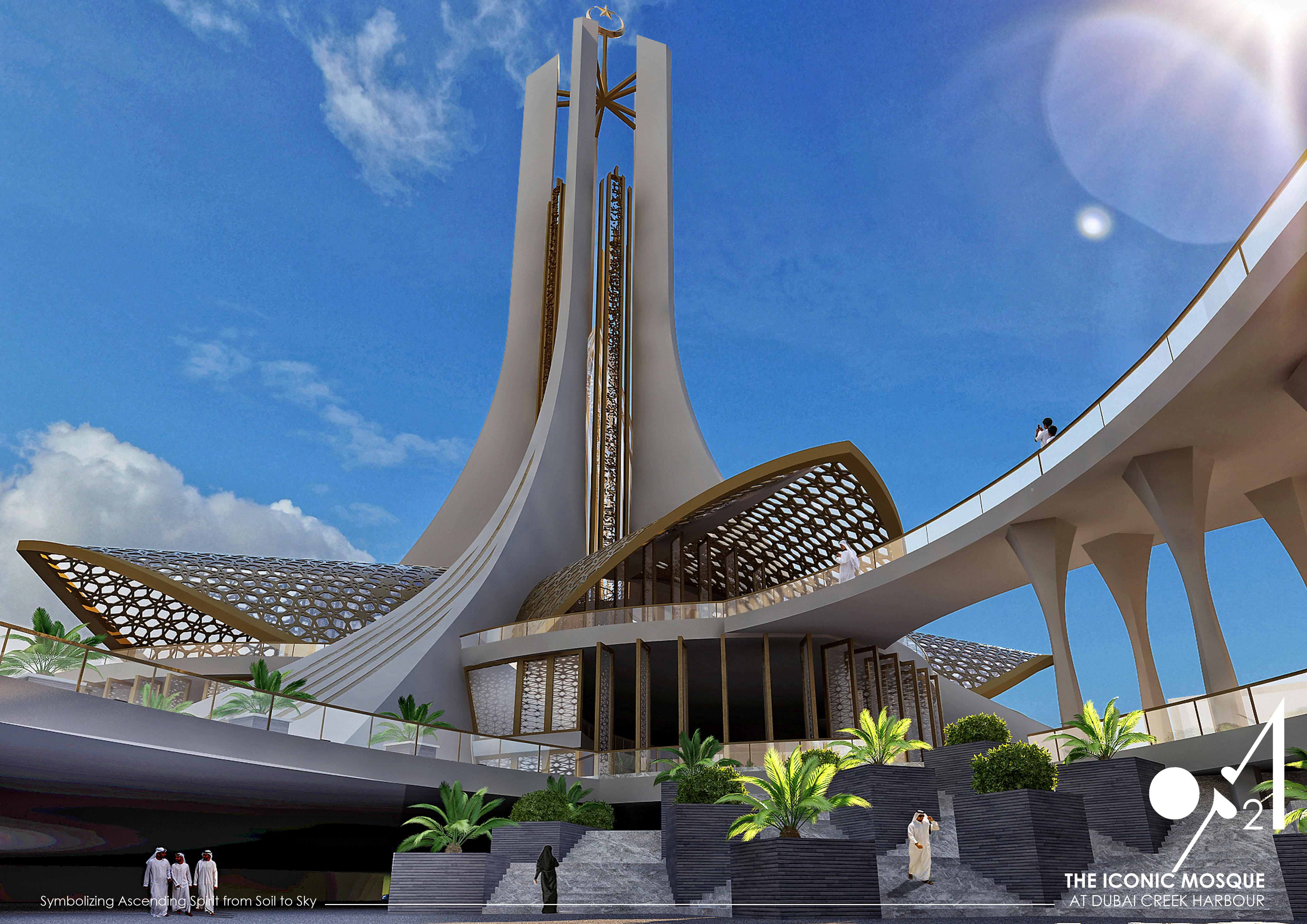 Iconic Mosque at Dubai Creek Harbor by OS2 Architects - Architizer