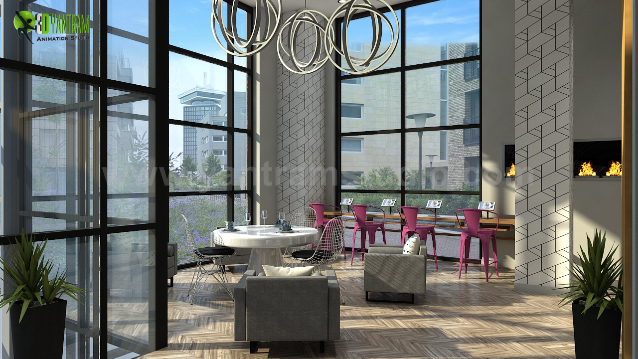 Aminities Area Renderings of Modern Community Apartment by Yantram ...