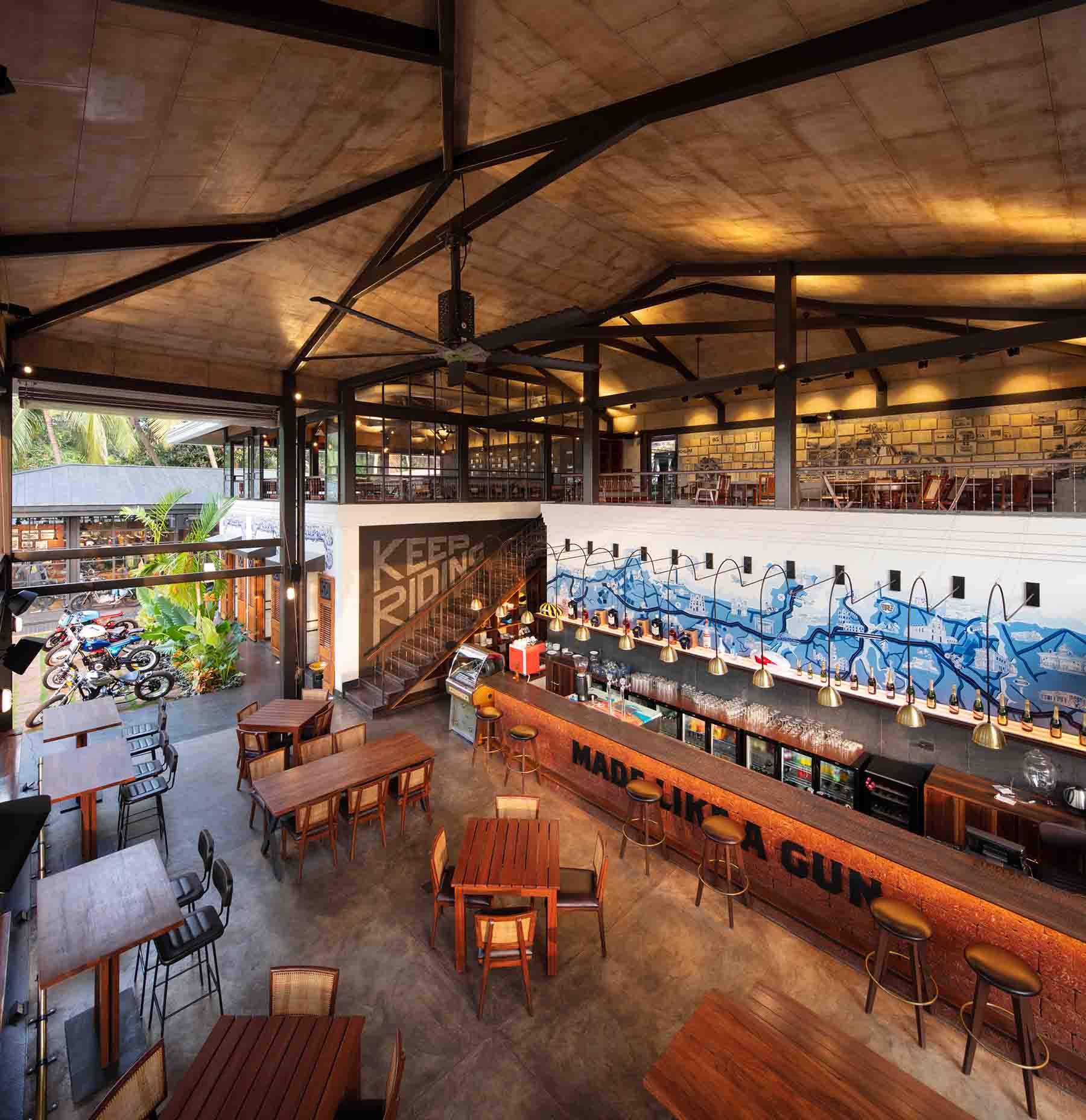 Royal Enfield Garage Cafe by Studio Lotus - Architizer