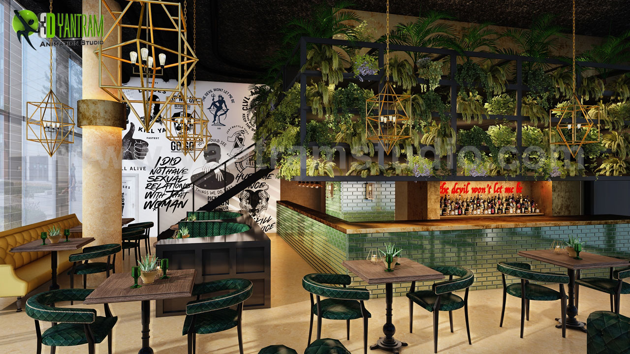 Modern Bar interior Concept by Yantram Architectural Design Studio ...