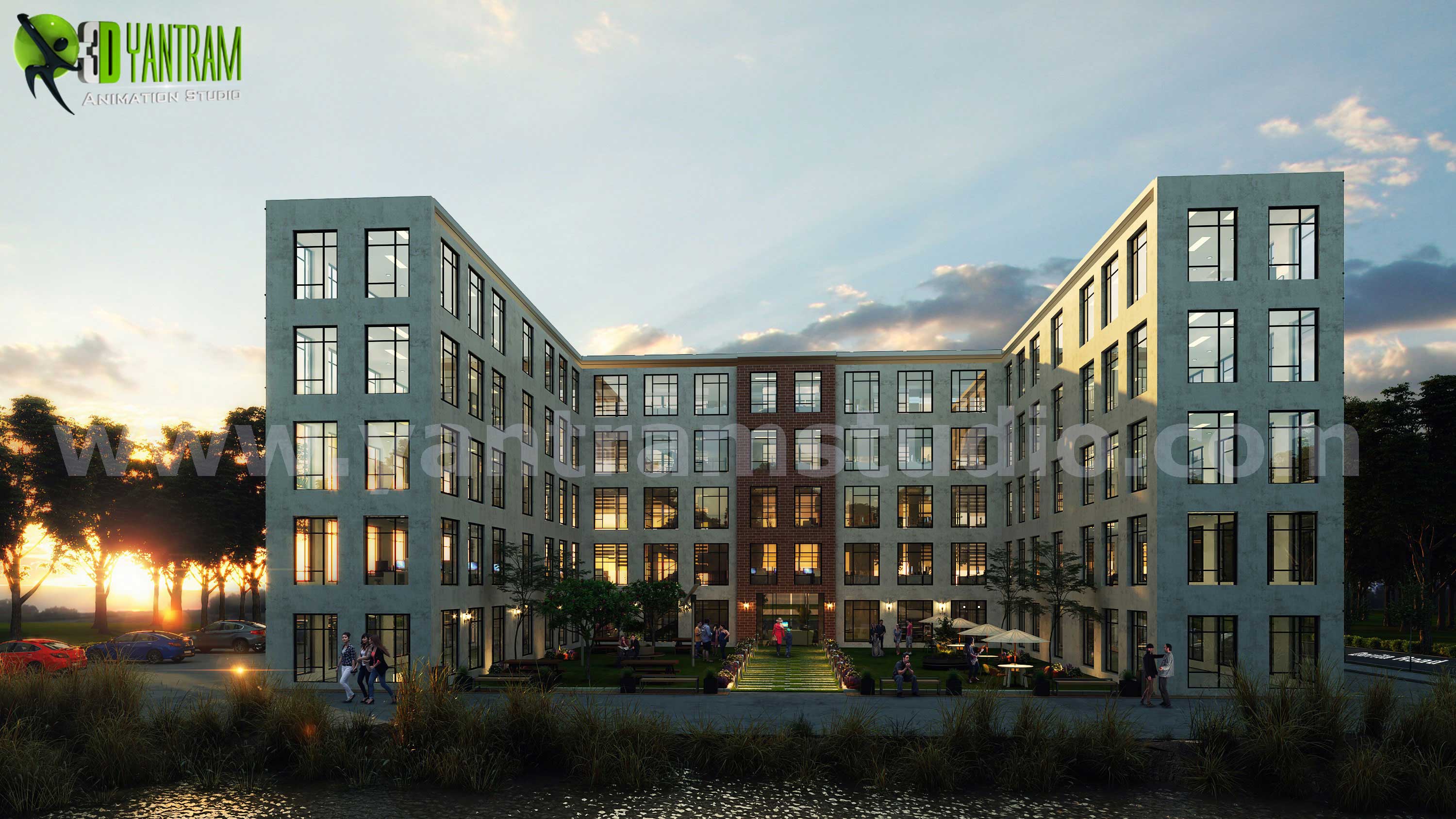 Conceptual 3D Exterior & Interior Building Rendering by Yantram by ...