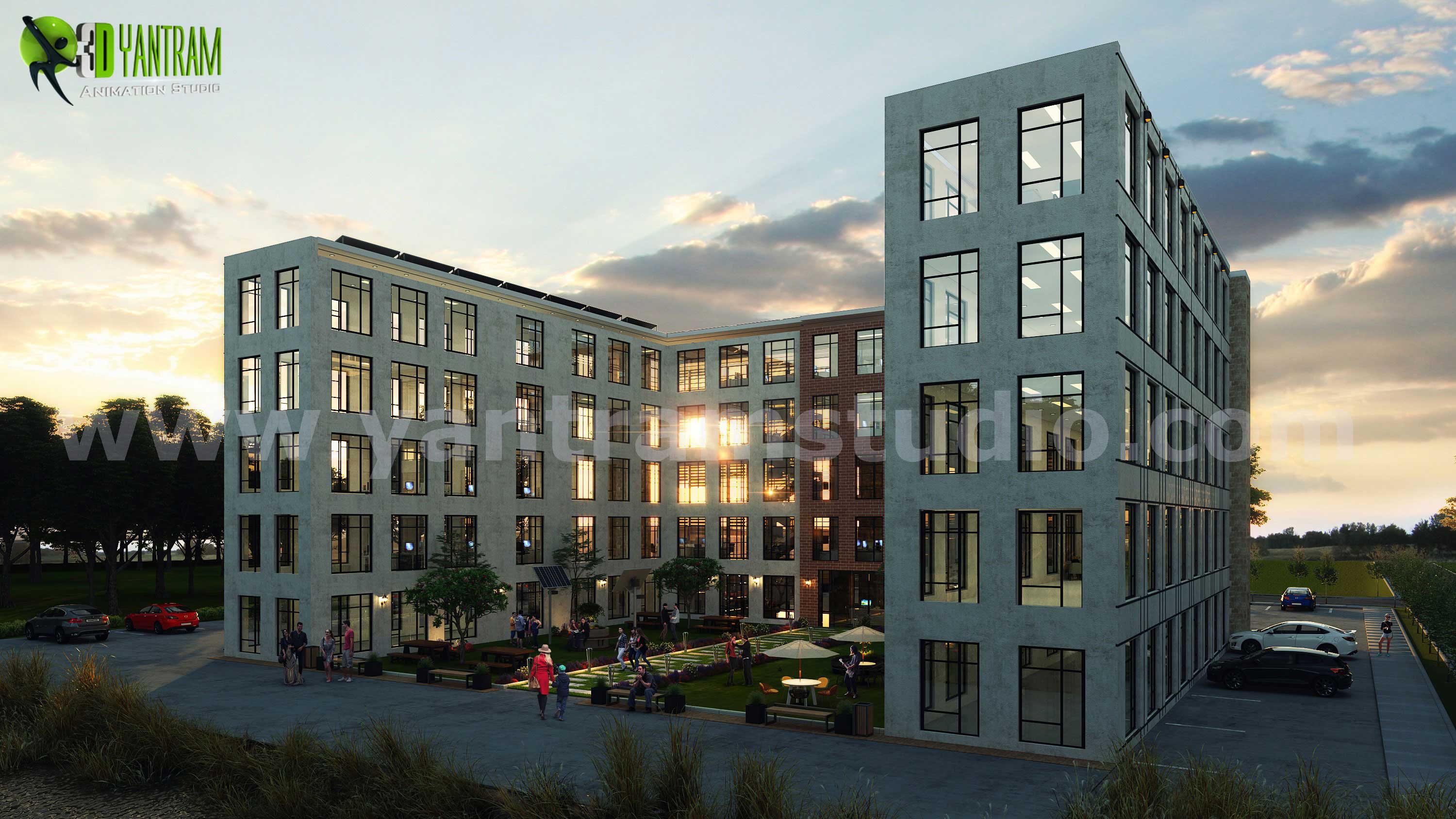 Conceptual 3D Exterior & Interior Building Rendering by Yantram by ...