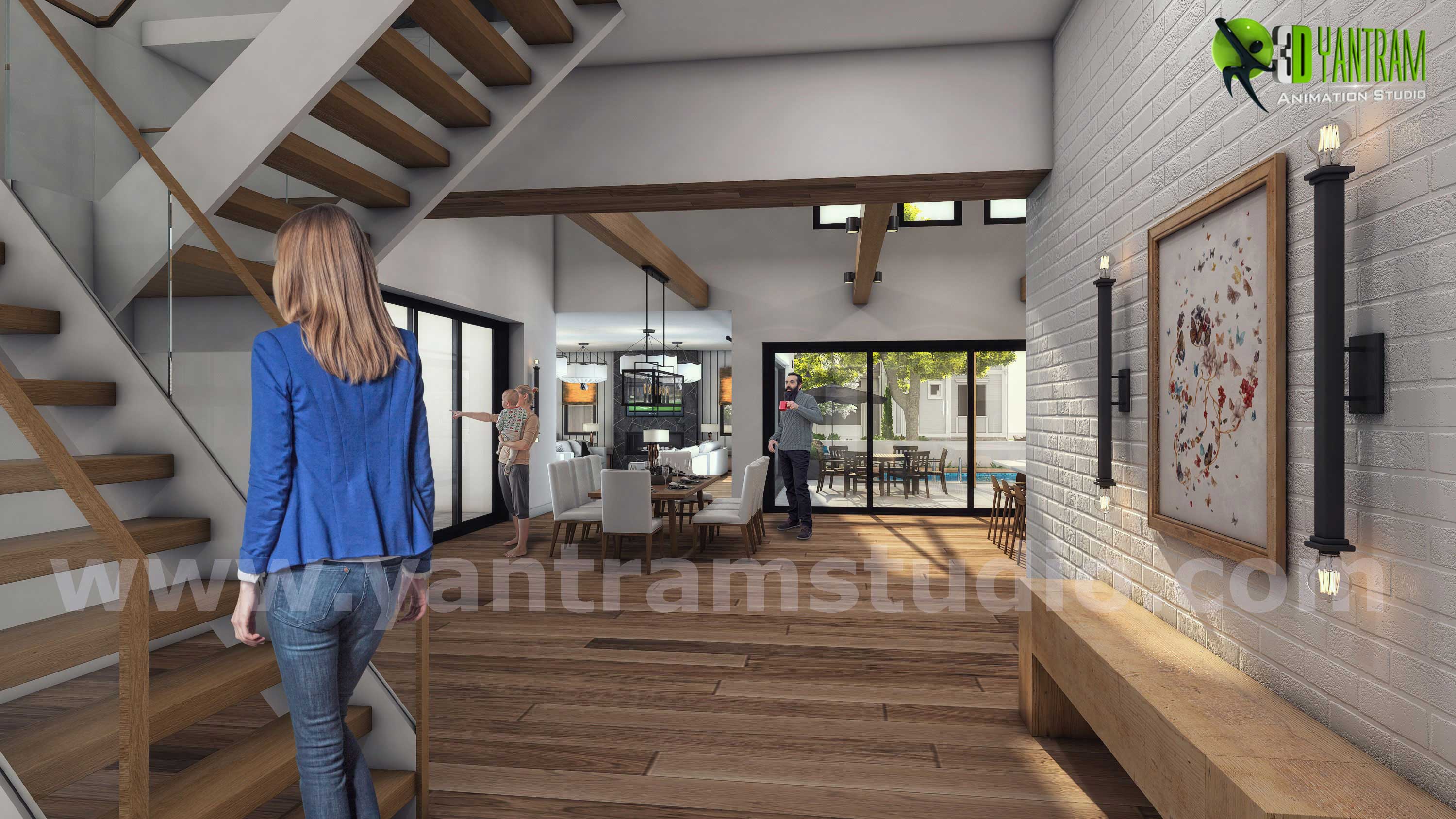 Interior & Exterior 3D Residential Walkthrough by Yantram Architectural ...