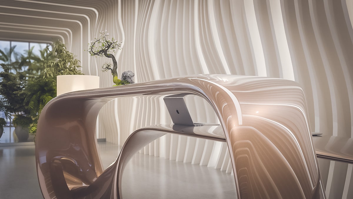 Drevva Reception Desk by Nüvist by Nüvist, Ltd. - Architizer