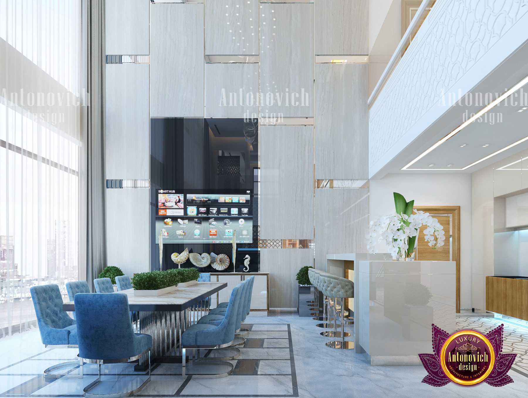 Office Pantry and Dining Area with Luxurious Interior by LUXURY ...