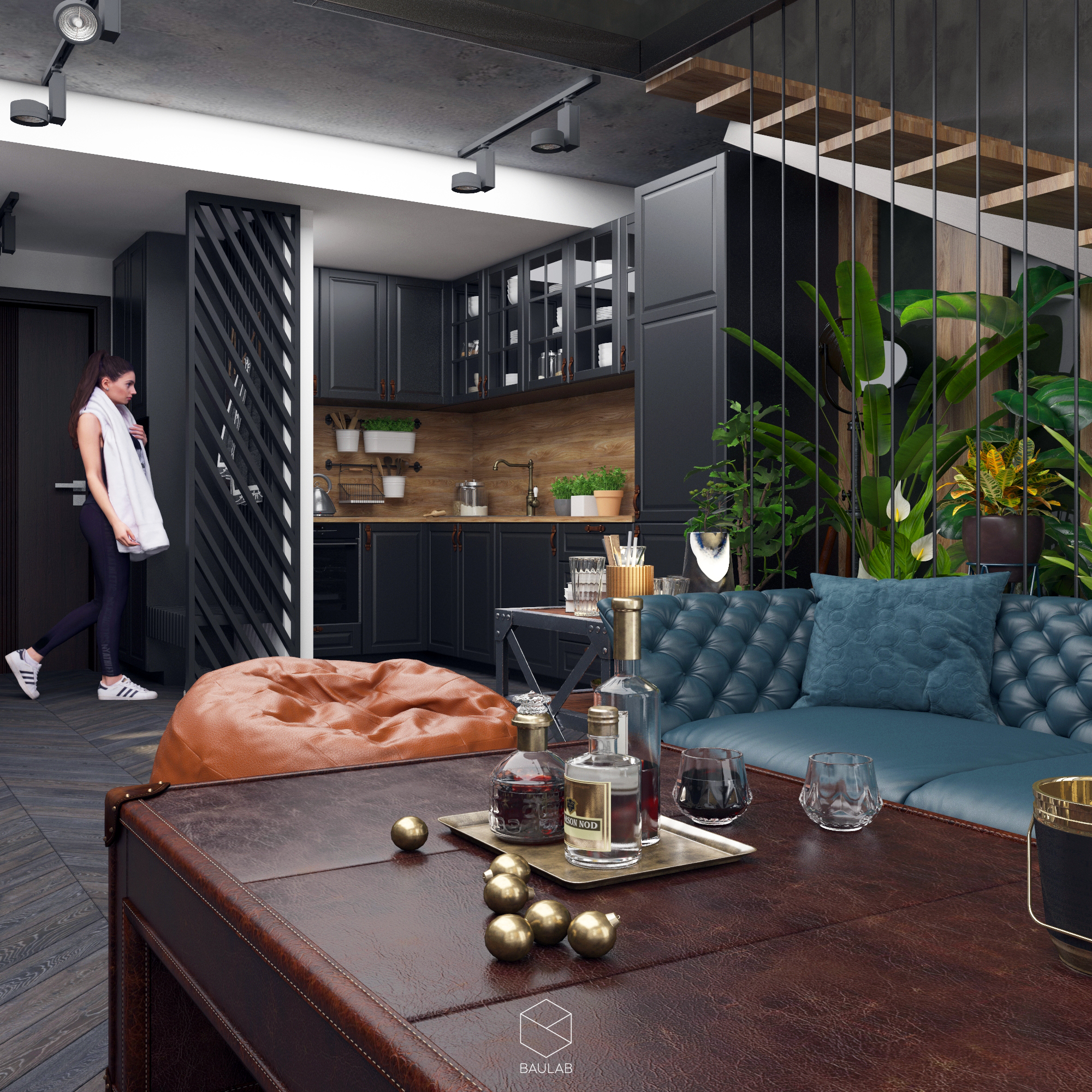 Loft – Modern bachelor flat by Baulab Studio - Architizer