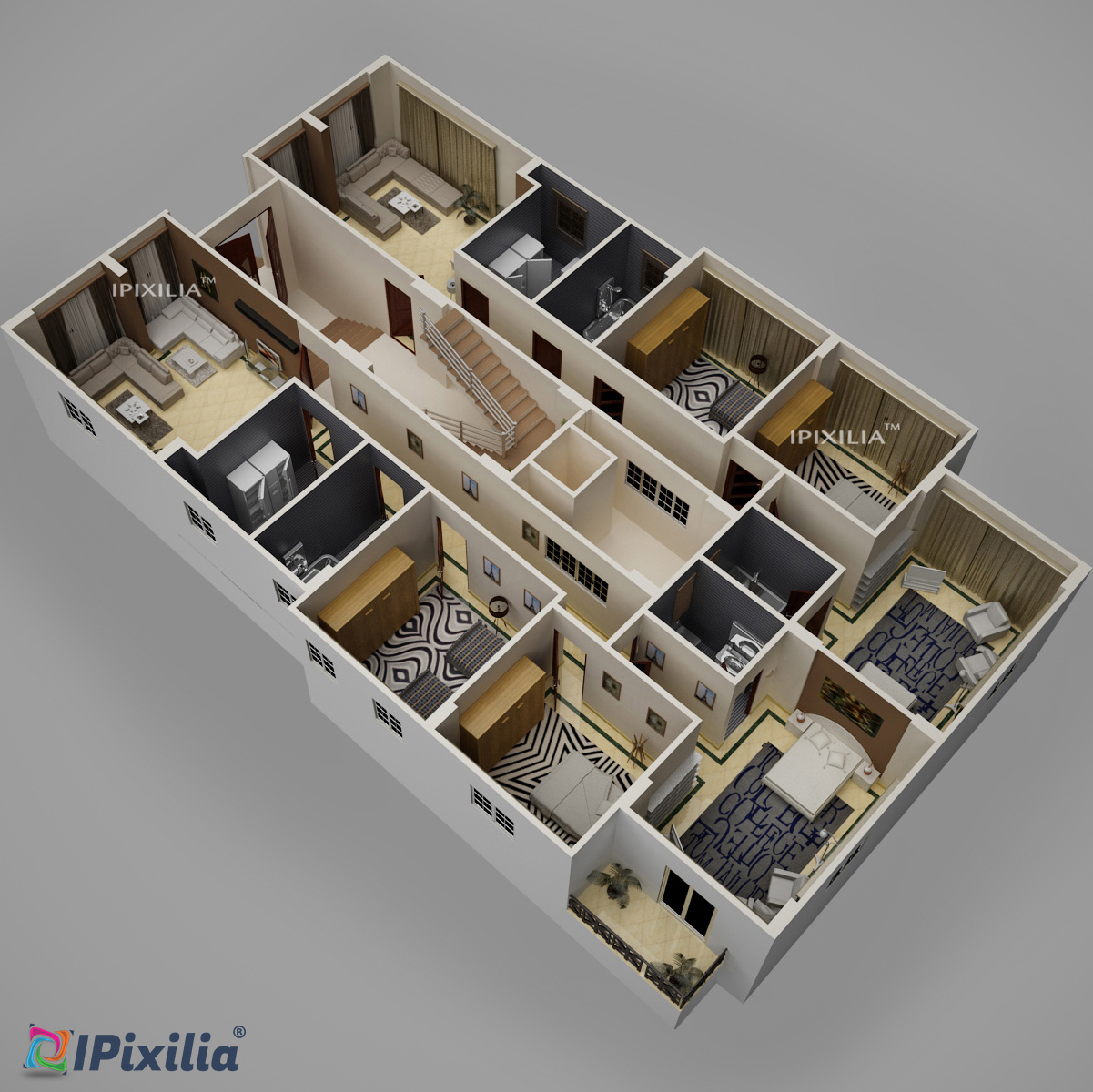 Residential plans (visualization) by IPixilia - Architizer