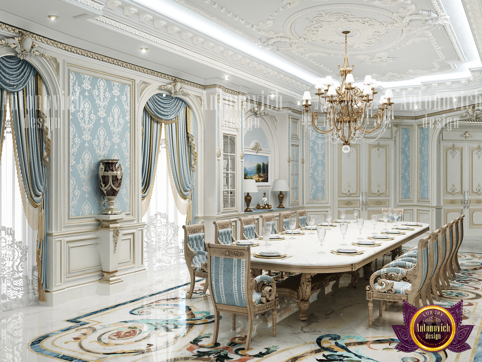 Elegant Neoclassical Dining Room by LUXURY ANTONOVICH DESIGN - Architizer