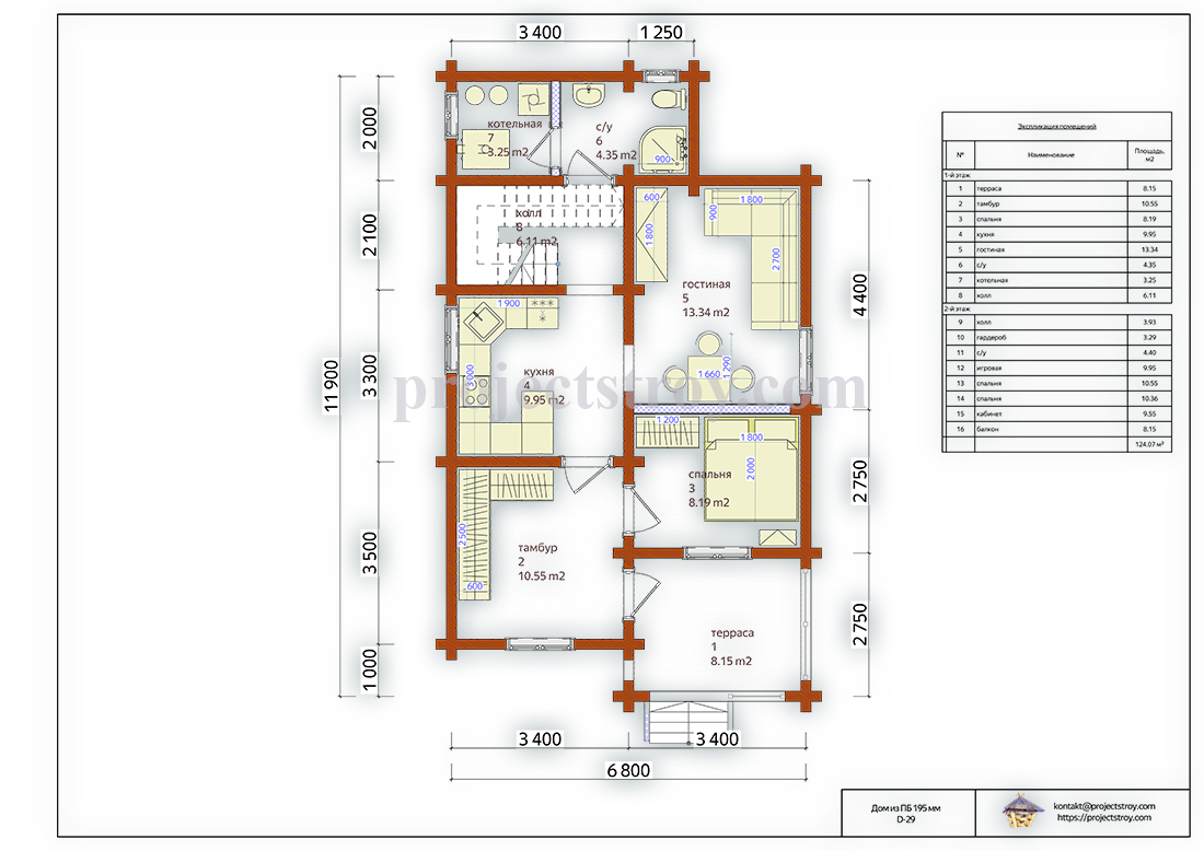 Timber house by Projectstroy drawings log cabins | home | projects ...