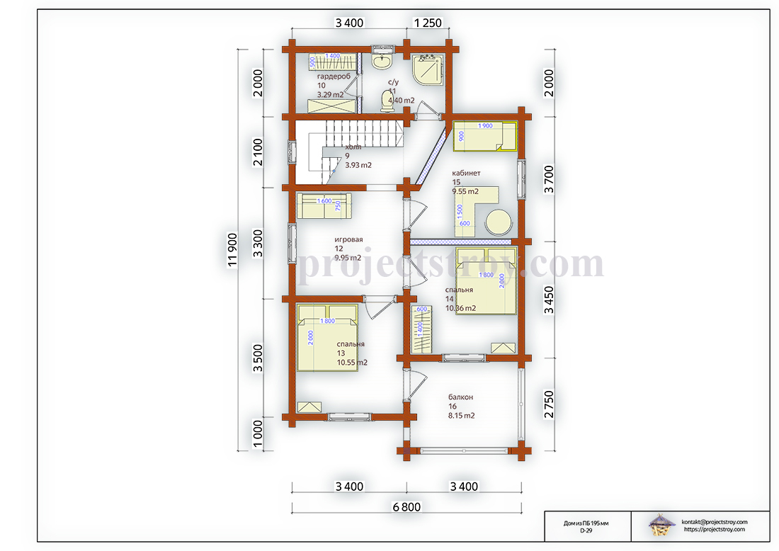 Timber house by Projectstroy drawings log cabins | home | projects ...