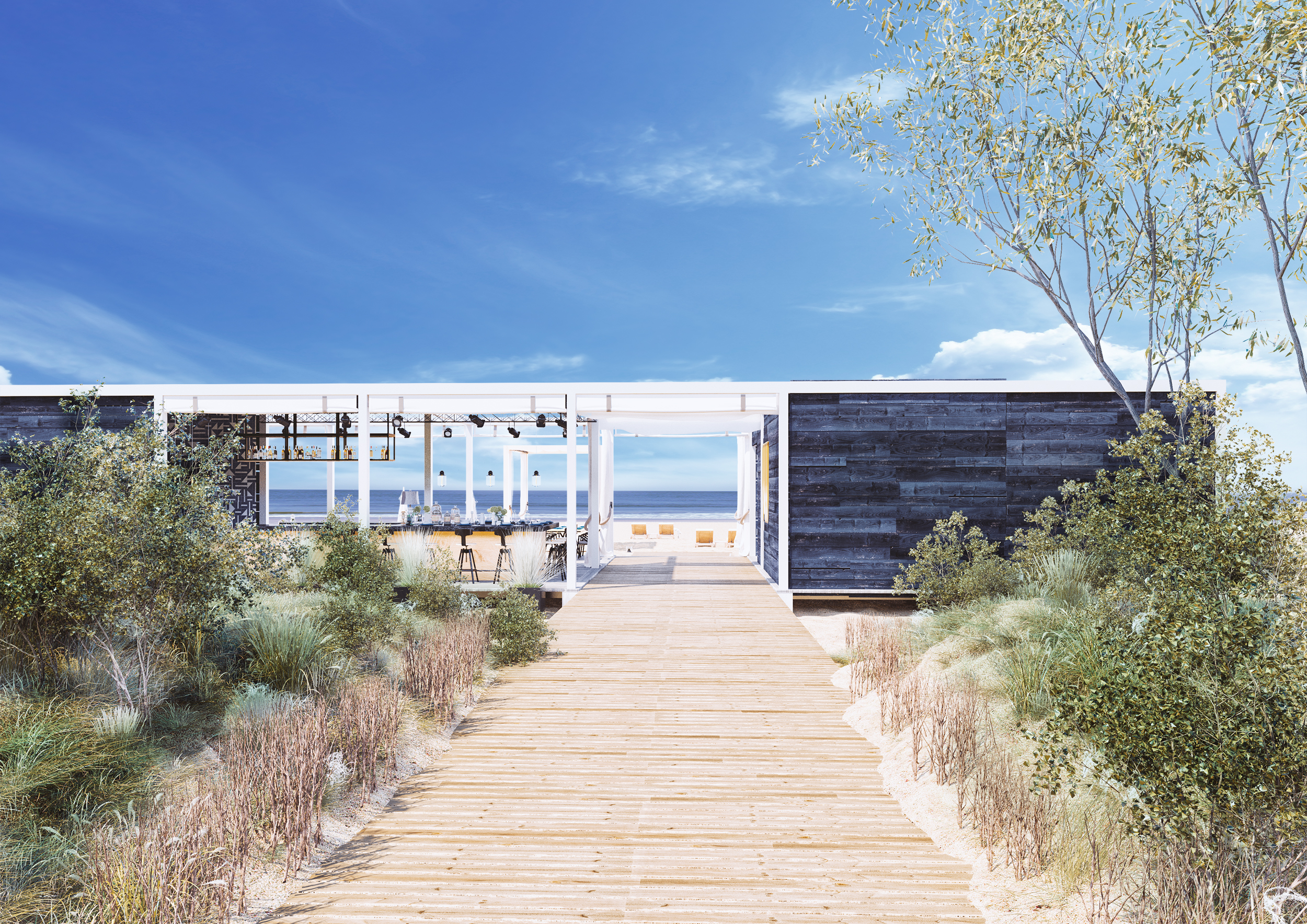 Restaurant on the beach by monsumm visualization studio - Architizer