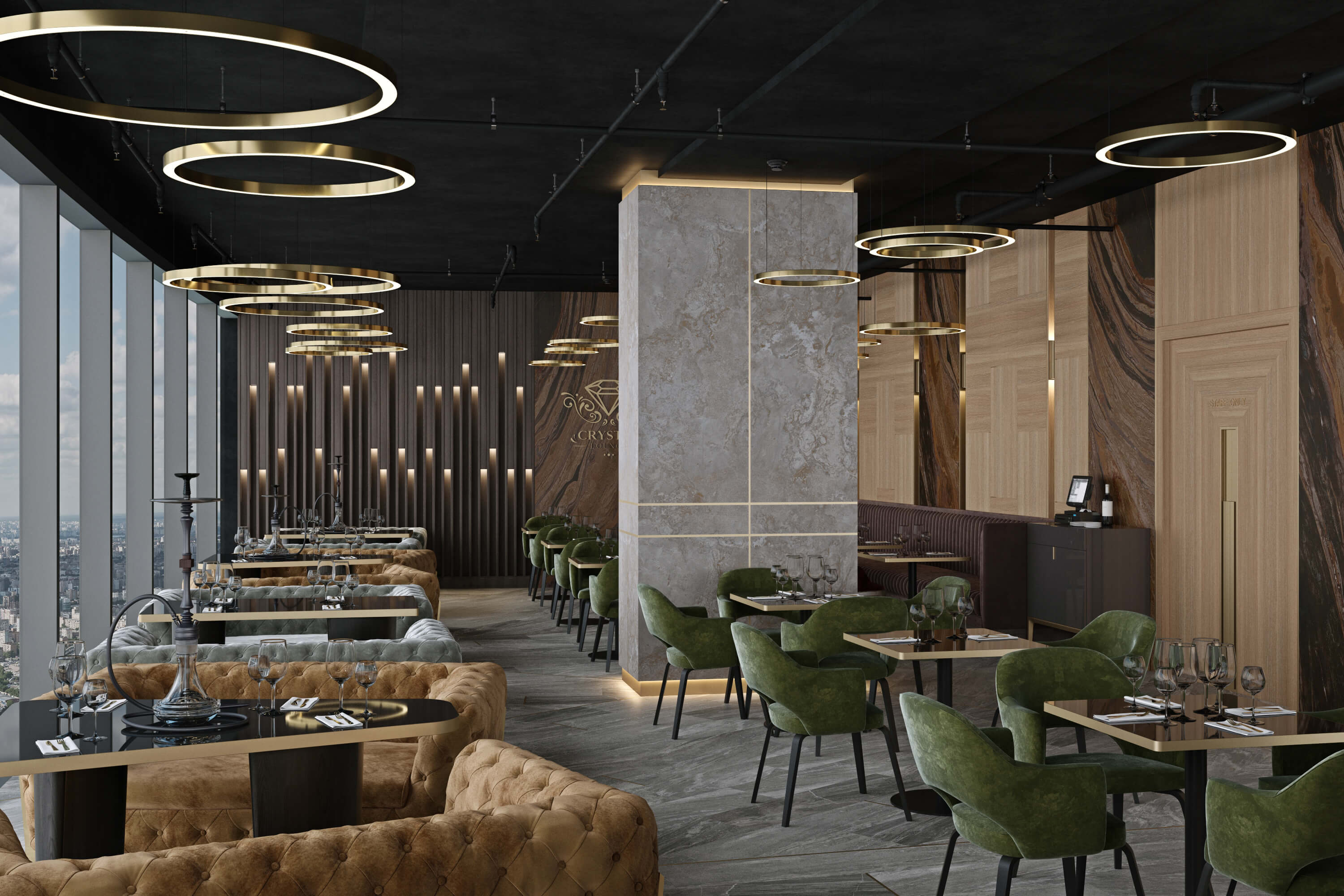 Restaurant Crystal Lounge 360 sq.m. by Geometrium - Architizer