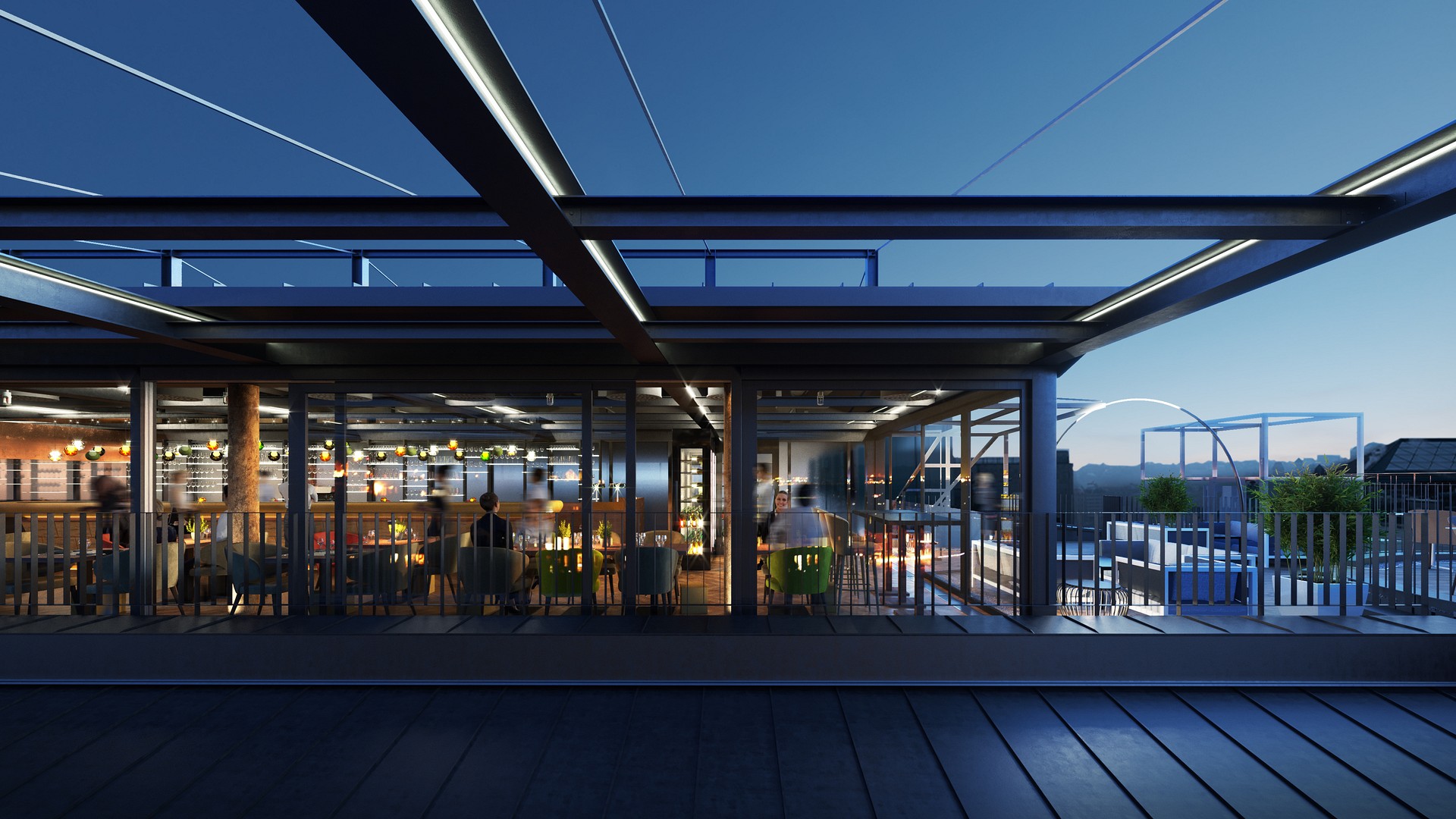 Skybar Exterior Rendering | Architectural Visualization for a Winebar ...