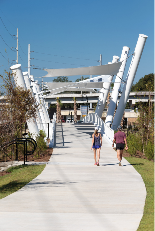 Cascades Solar Fabric Pedestrian Bridge by Pvilion - Architizer