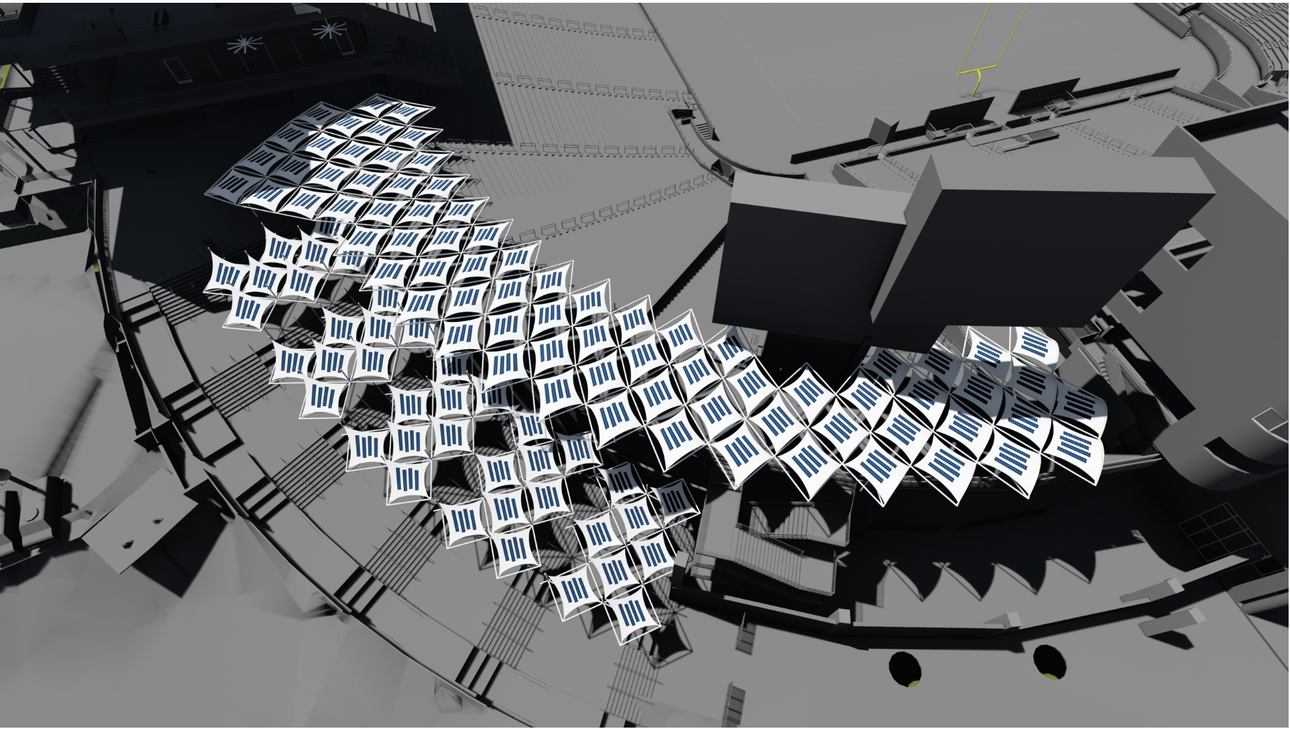 Solar Shade Modules for Stadium Concourse by Pvilion - Architizer