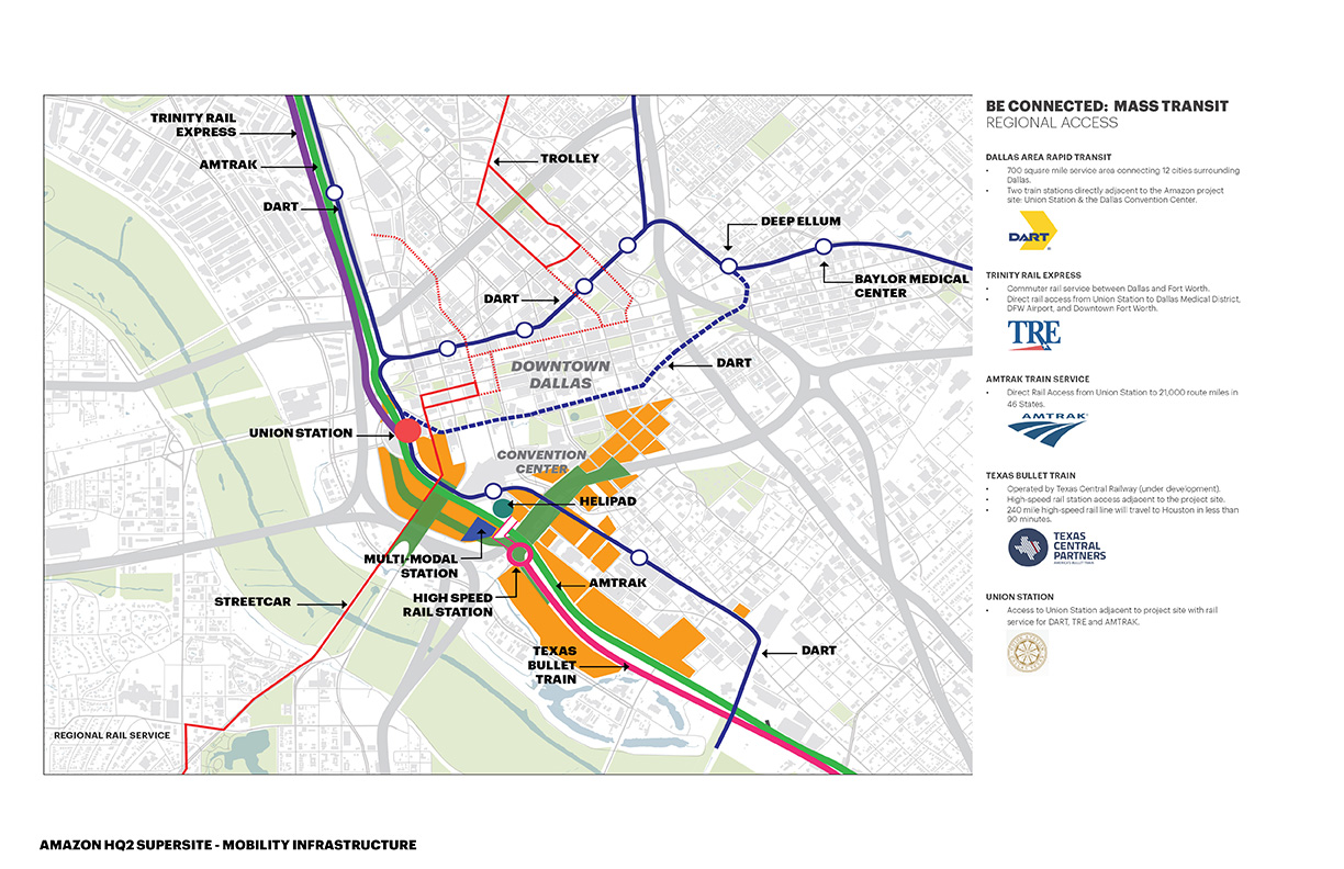 Amazon HQ2 Dallas Supersite - Masterplan by HKS, Inc. - Architizer