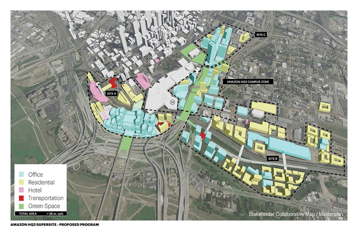 Amazon HQ2 Dallas Supersite - Masterplan by HKS, Inc. - Architizer